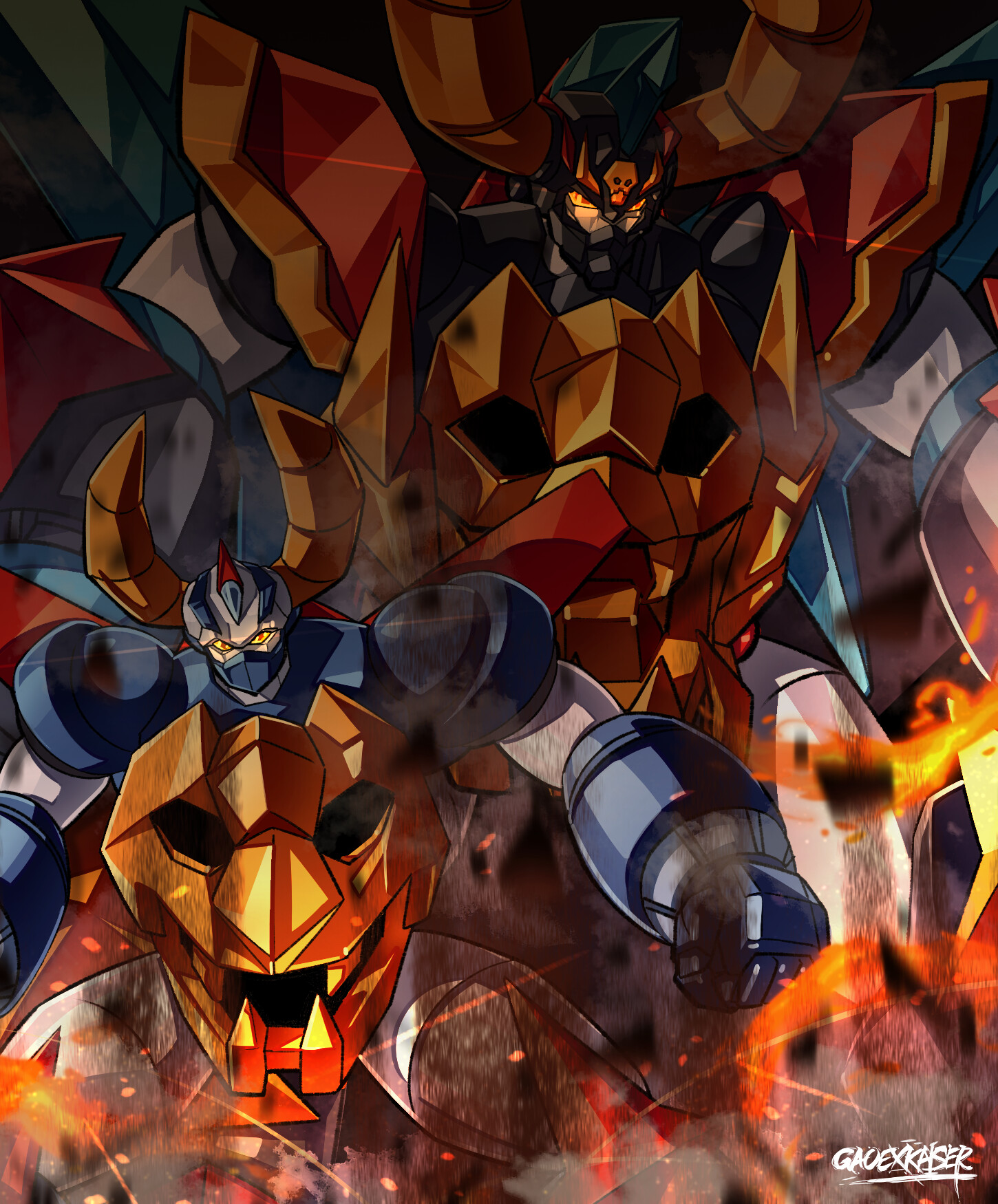 ArtStation - 70s Gaiking and Gaiking the Great