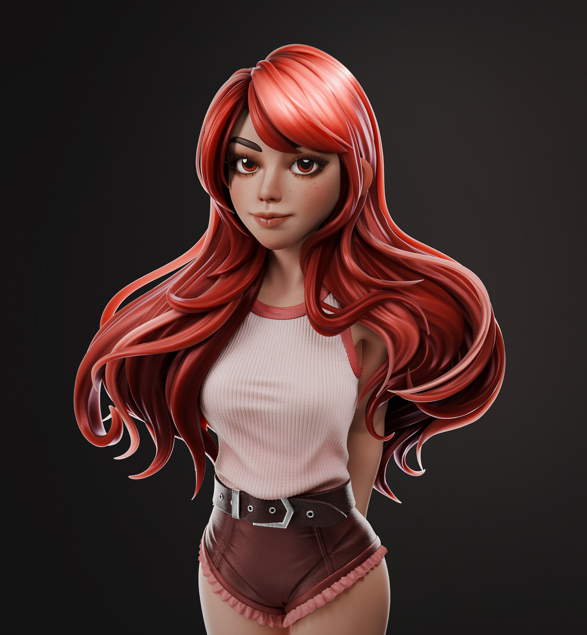 ArtStation - Red Hair Girl