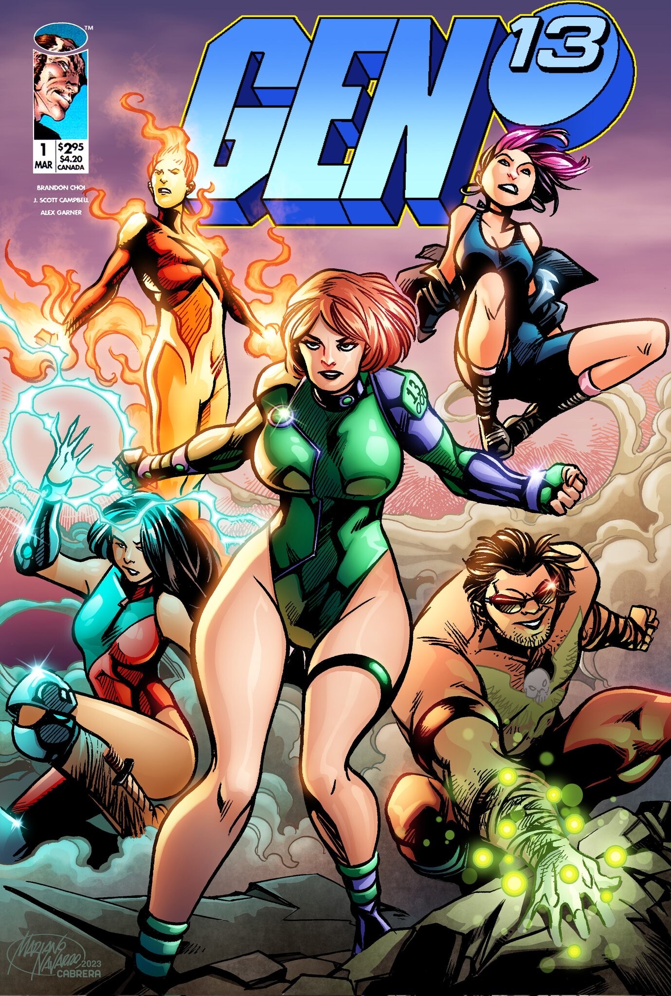 Hernan Cabrera - Gen 13 anniversary - comic cover remake