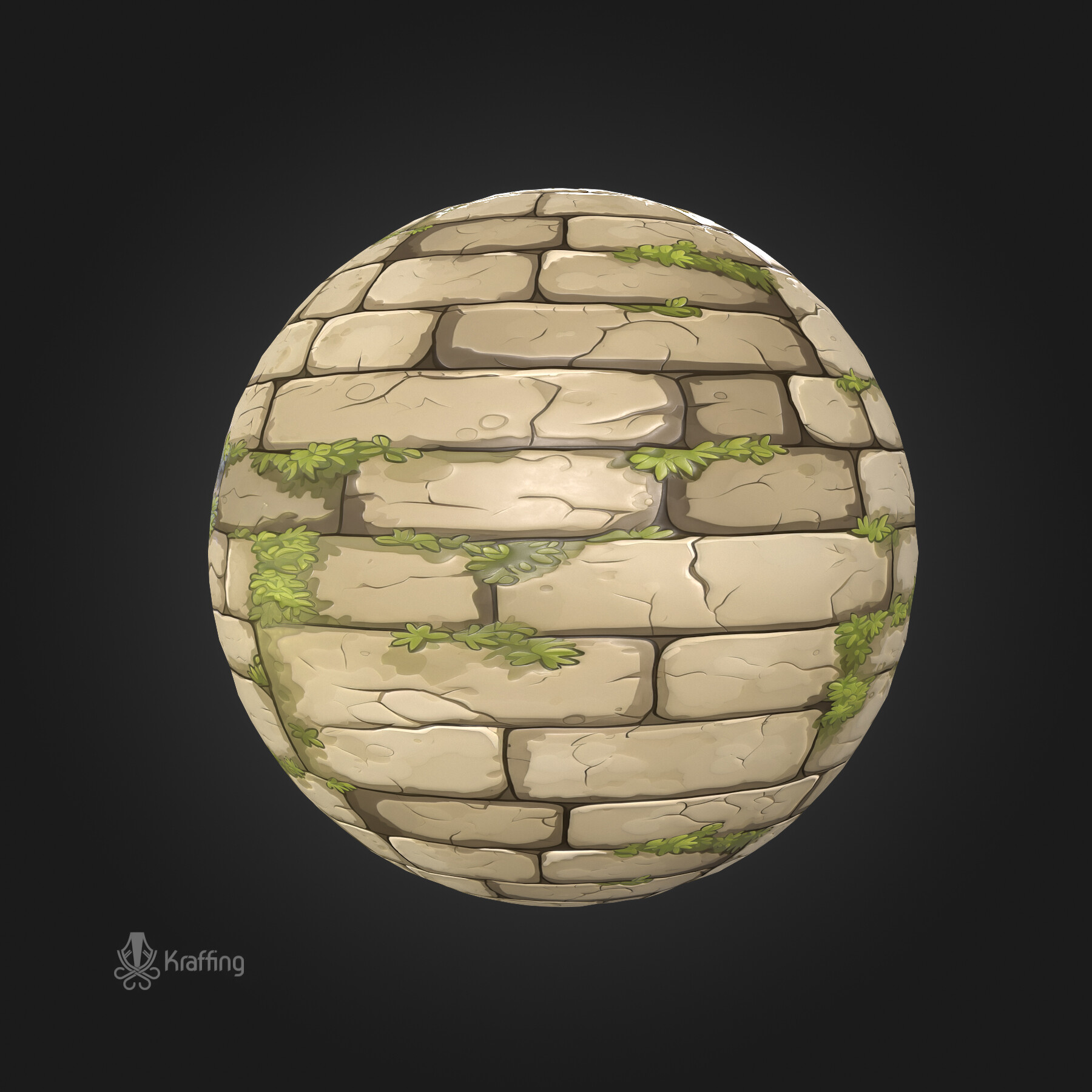 ArtStation - Stylized Texture PBR Brick