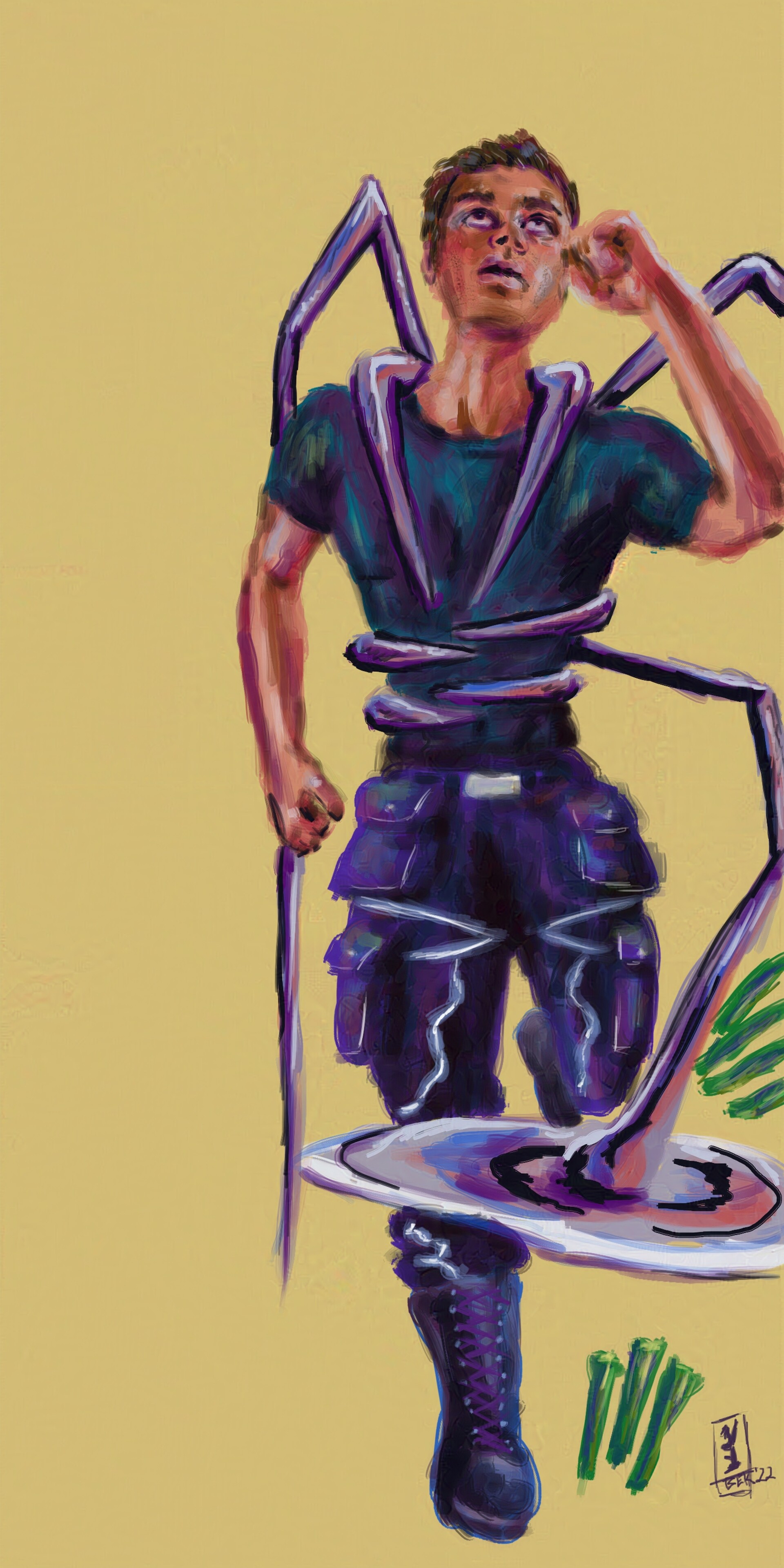 ArtStation - MJ Character Illustration (Colored Background)