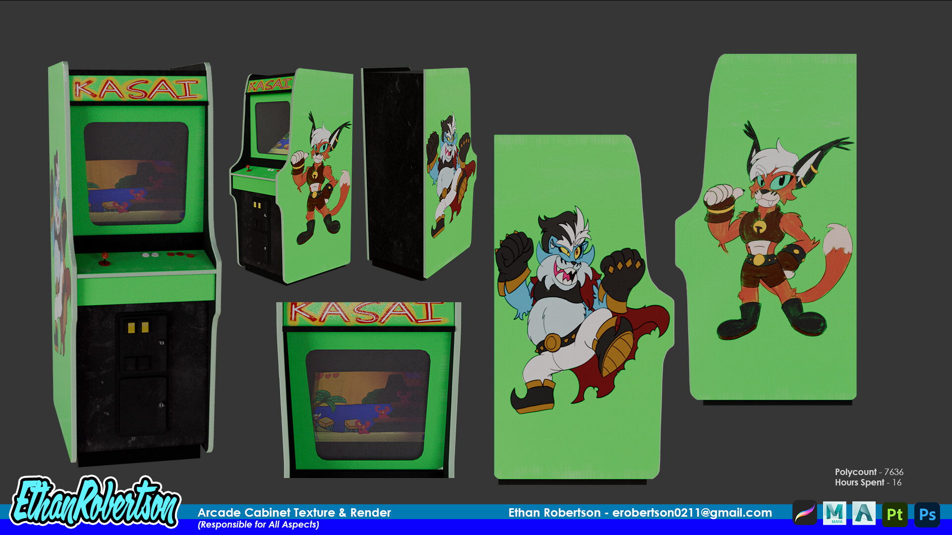 ArtStation - Arcade Cabinet Texture & Render