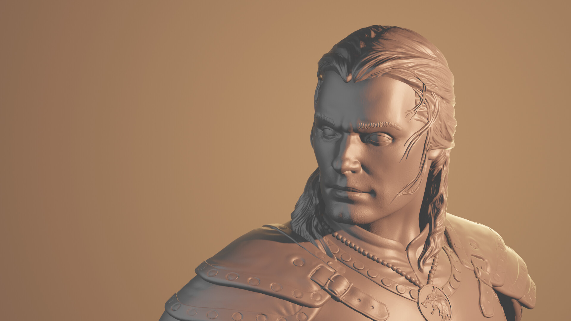 ArtStation - Geralt Bust Lighting Pieces