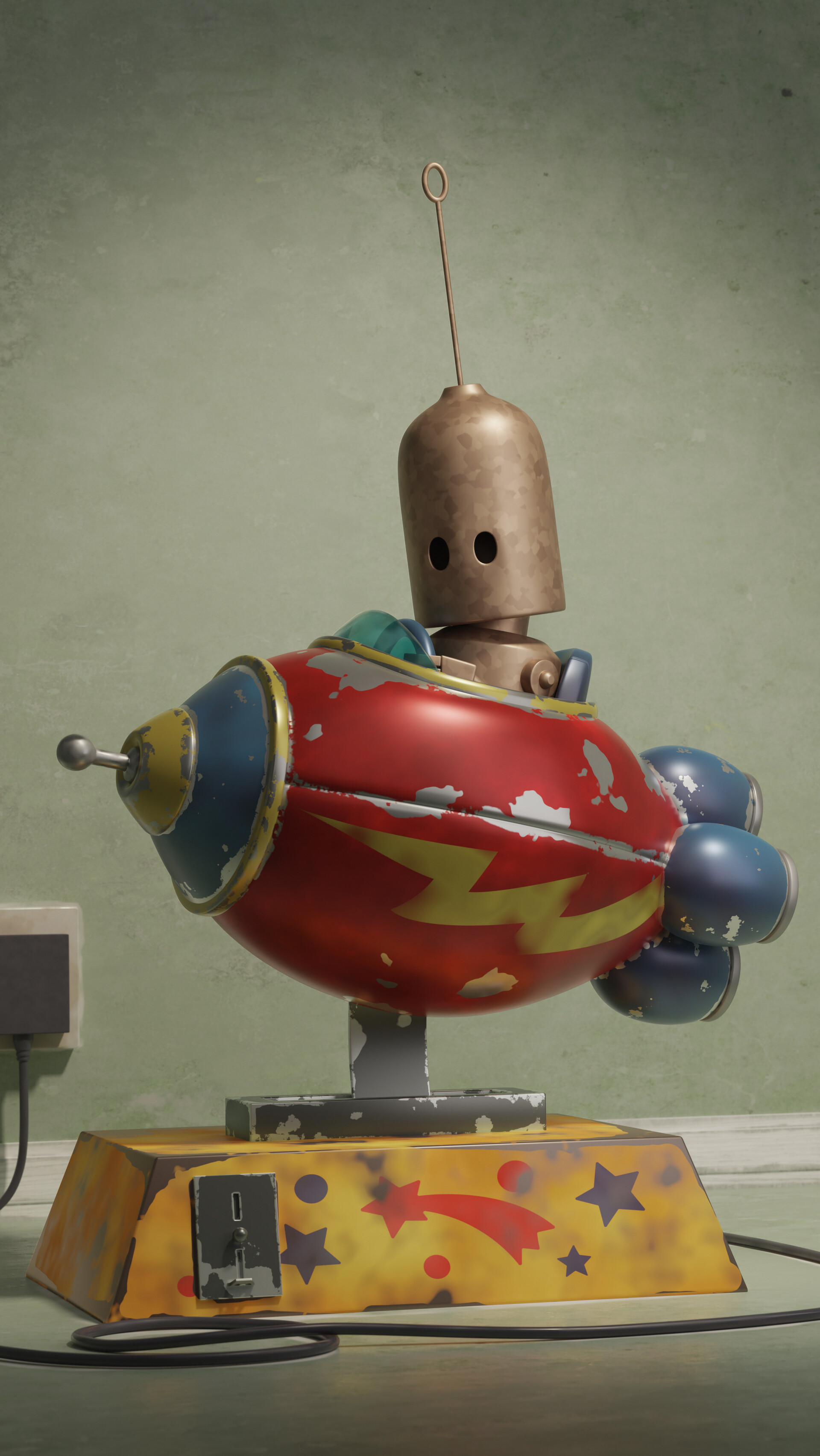 ArtStation - Matt Dixon, Robot, and his rocket, My version