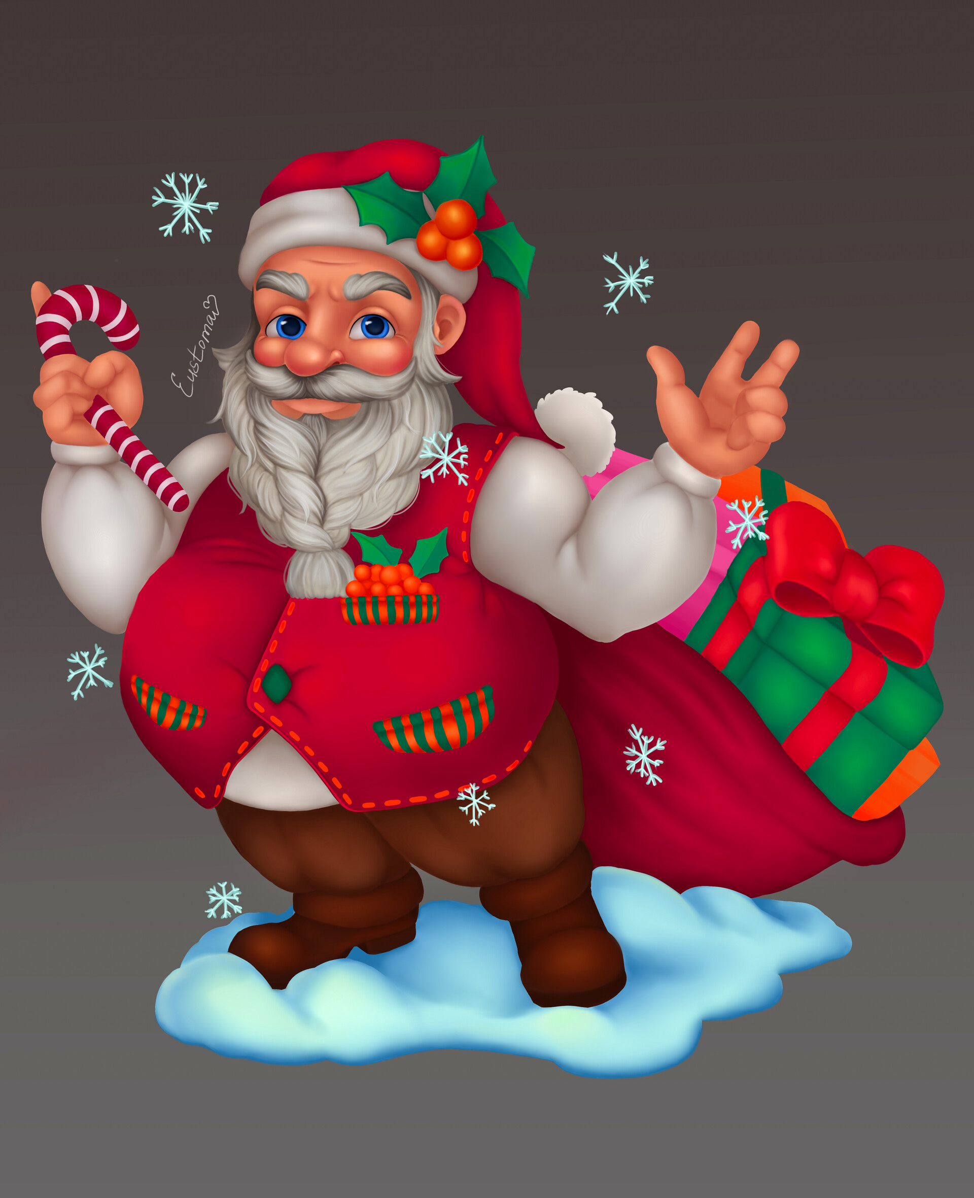 ArtStation - Santa Claus 2D casual character