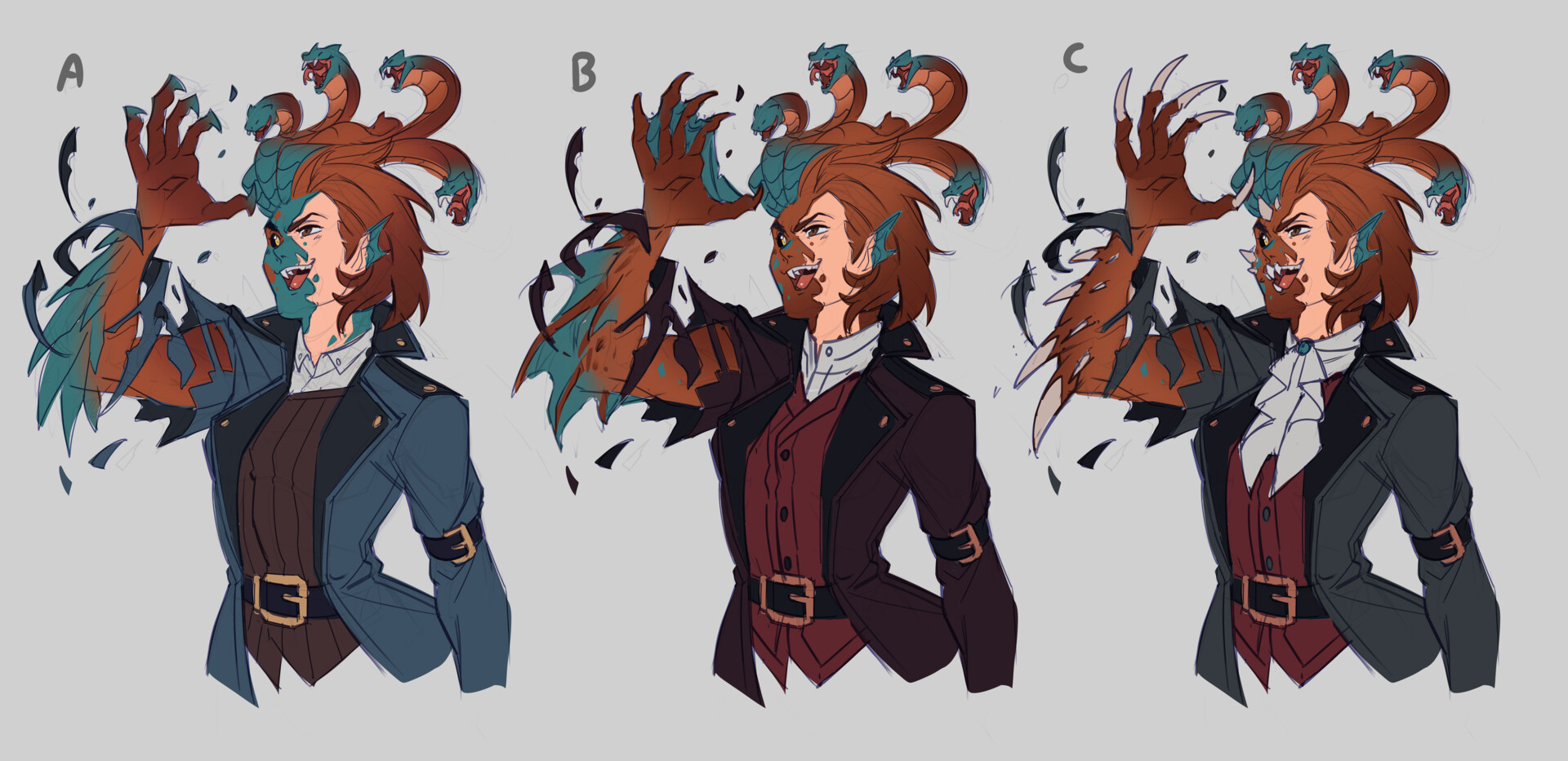 Caroline "Luka" Bromley - TTRPG Character Designs