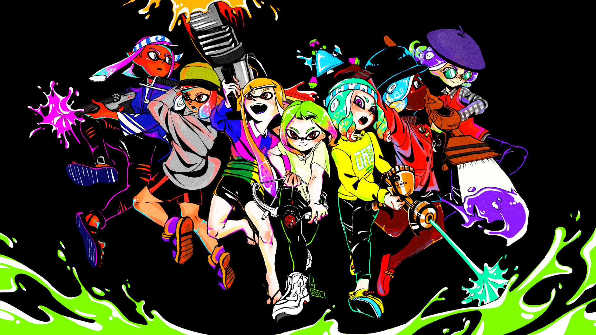 ArtStation - Seven Cephalopods (Splatoon)