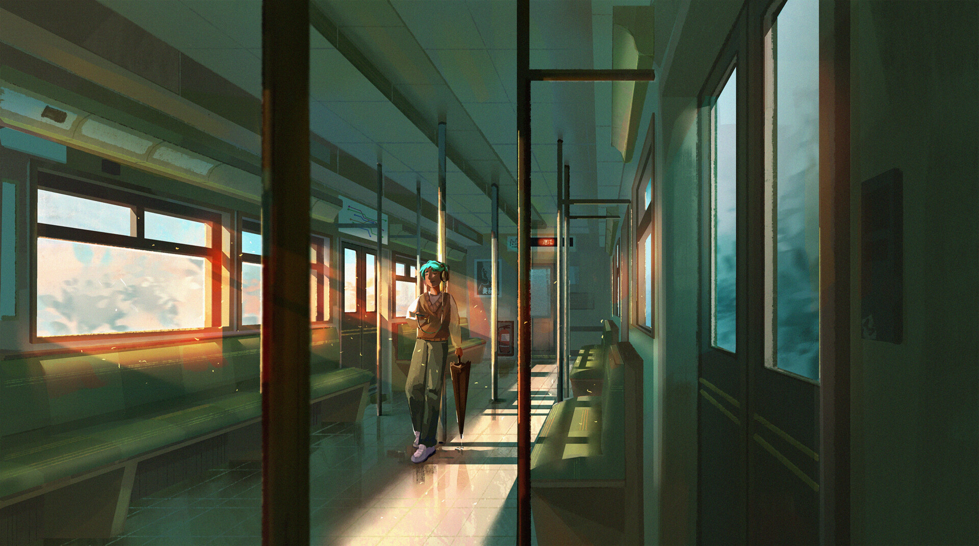ArtStation - Late train ride