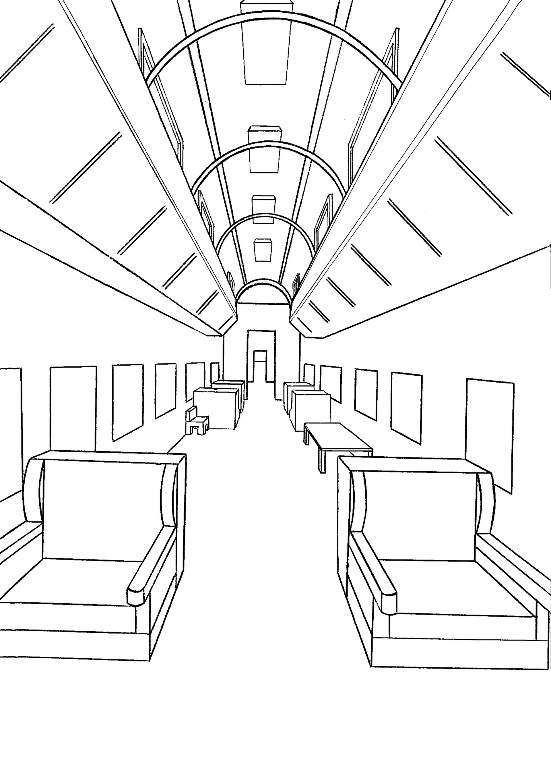 ArtStation - Inside a Pullman Train