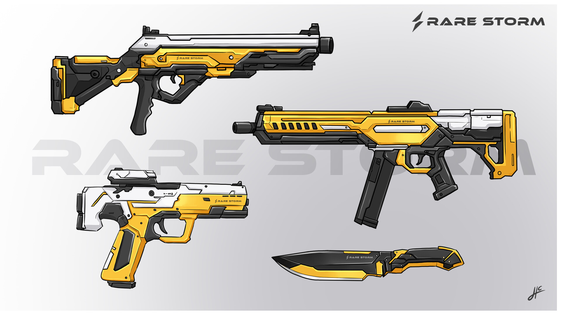 ArtStation - RARE STORM - Weapon sketches