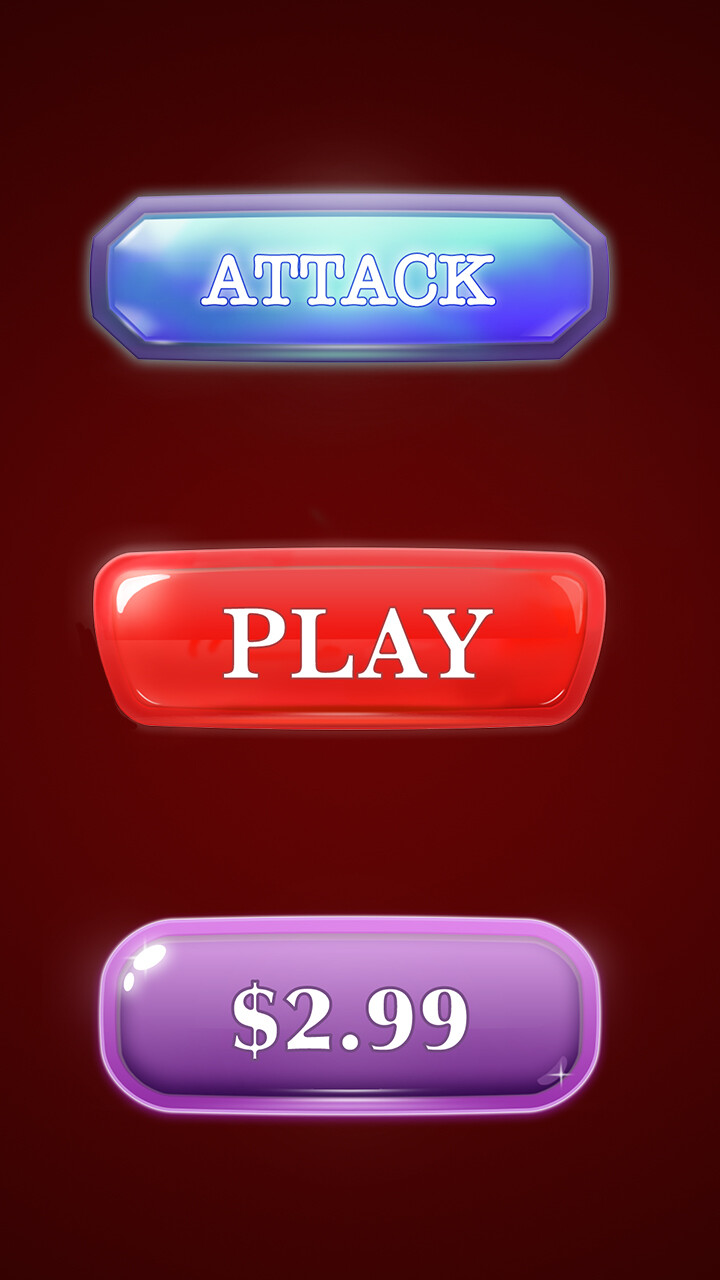 ArtStation - Game Button Designs for UI