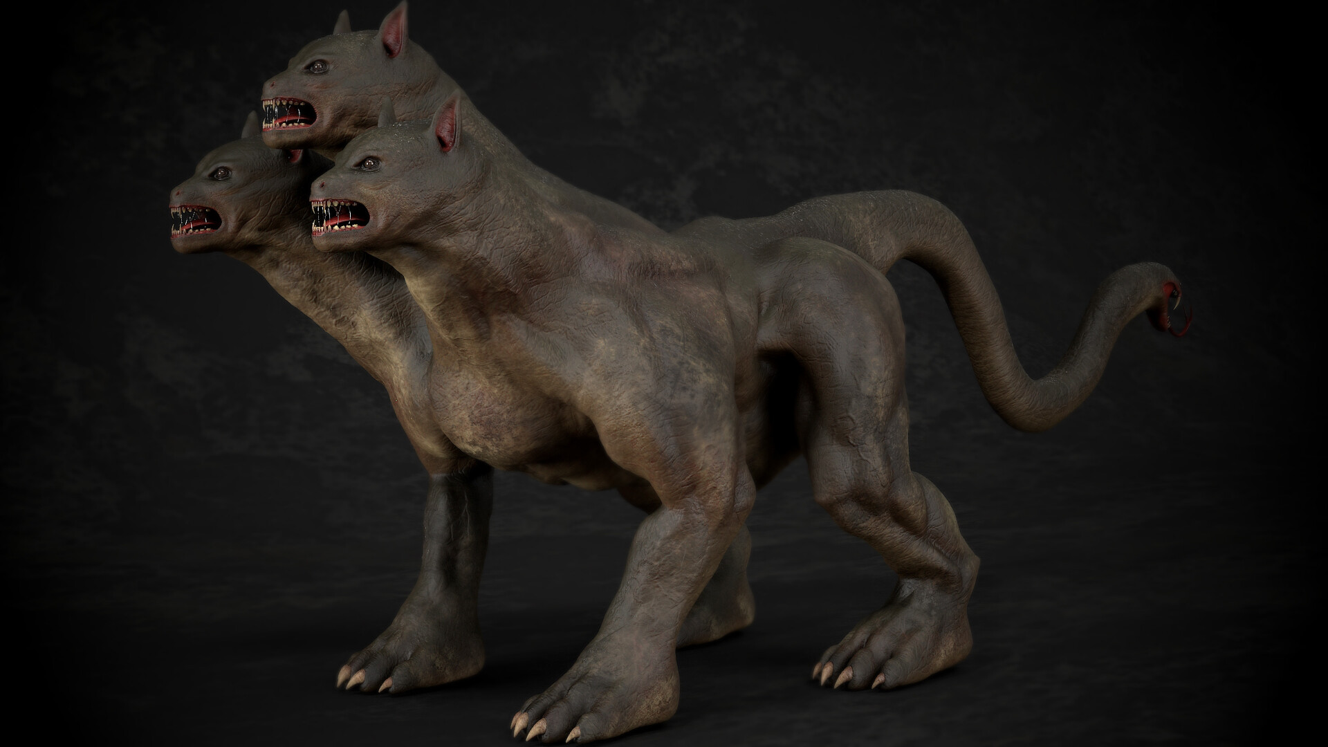 ArtStation - Three Headed Dog Cerberus 3d Model