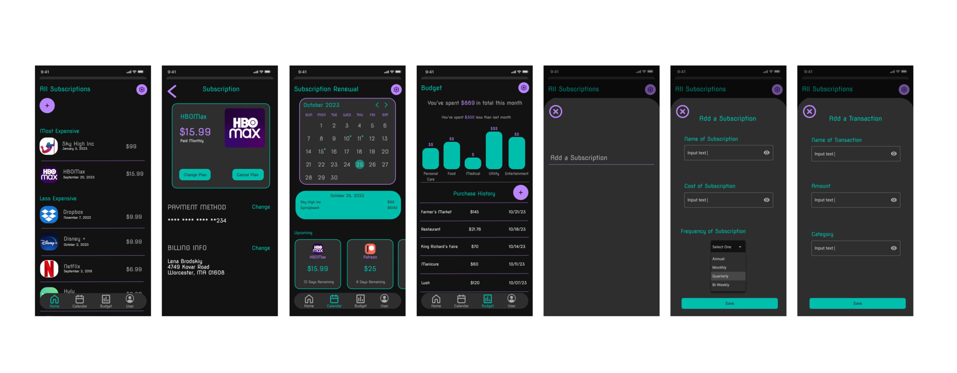 ArtStation - Subscription Dashboard UI/UX Design