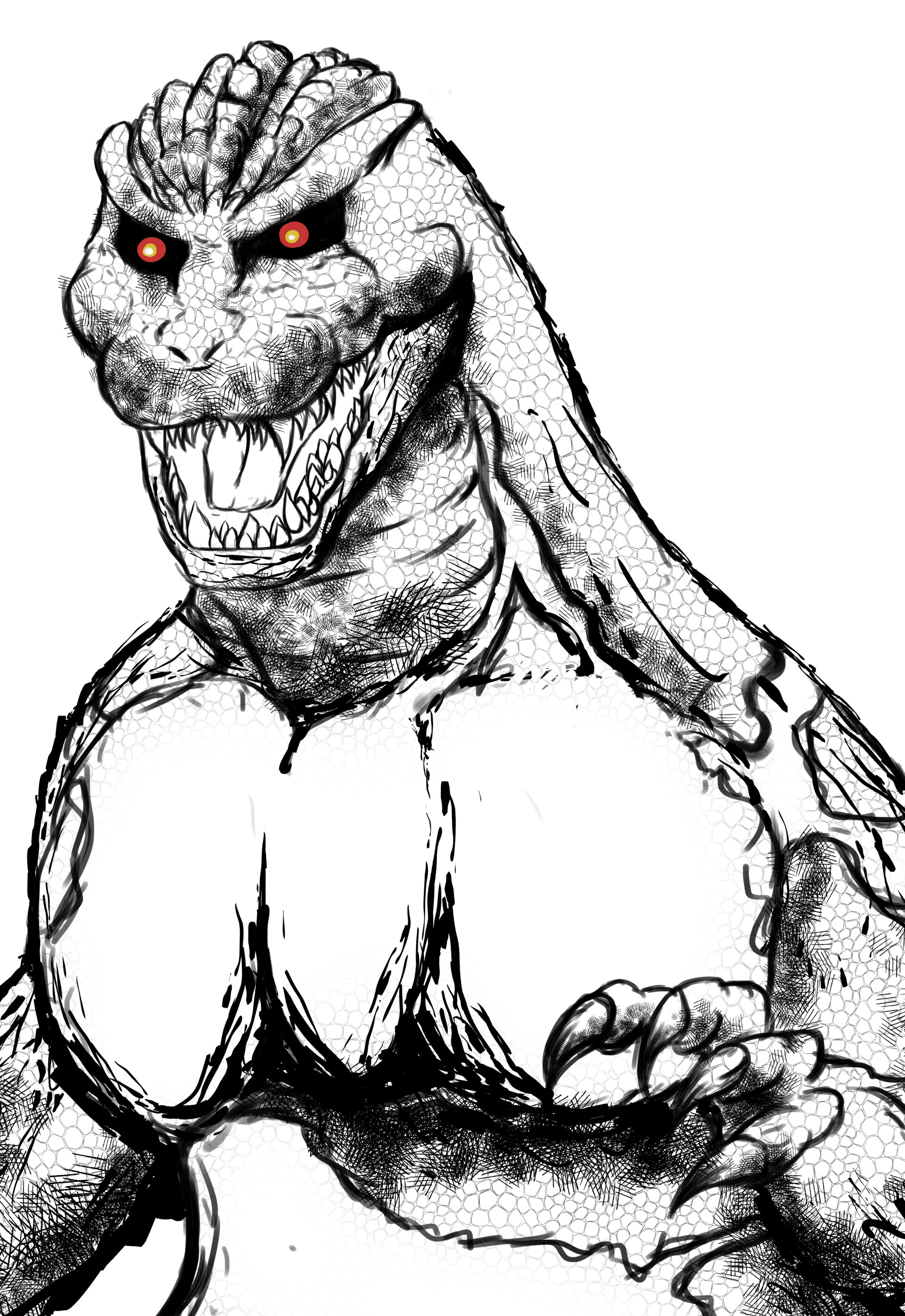 fire godzilla coloring pages