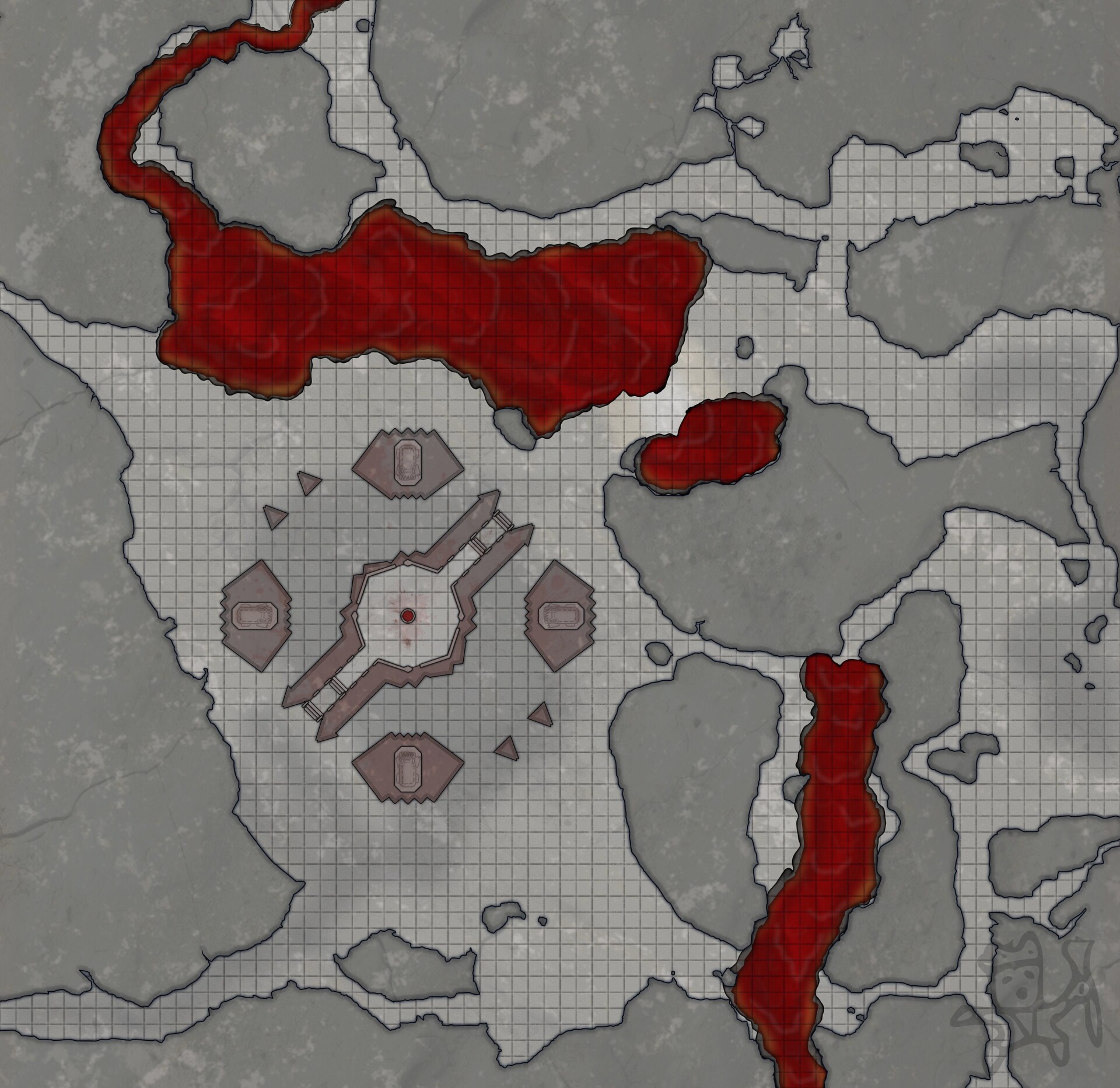 ArtStation - Blood Cavern and temple (70x68 sq)