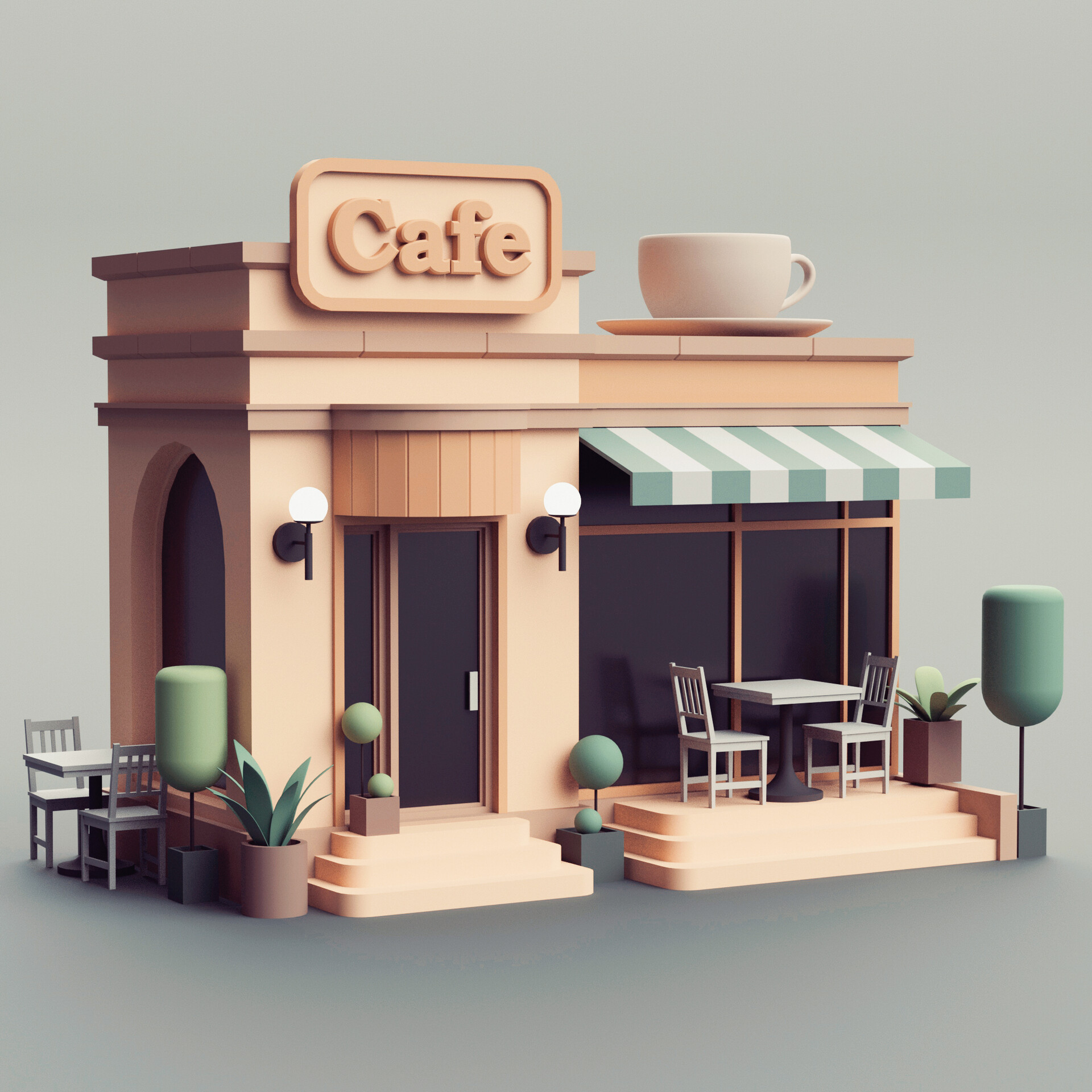 ArtStation - Minimal Cafe 01