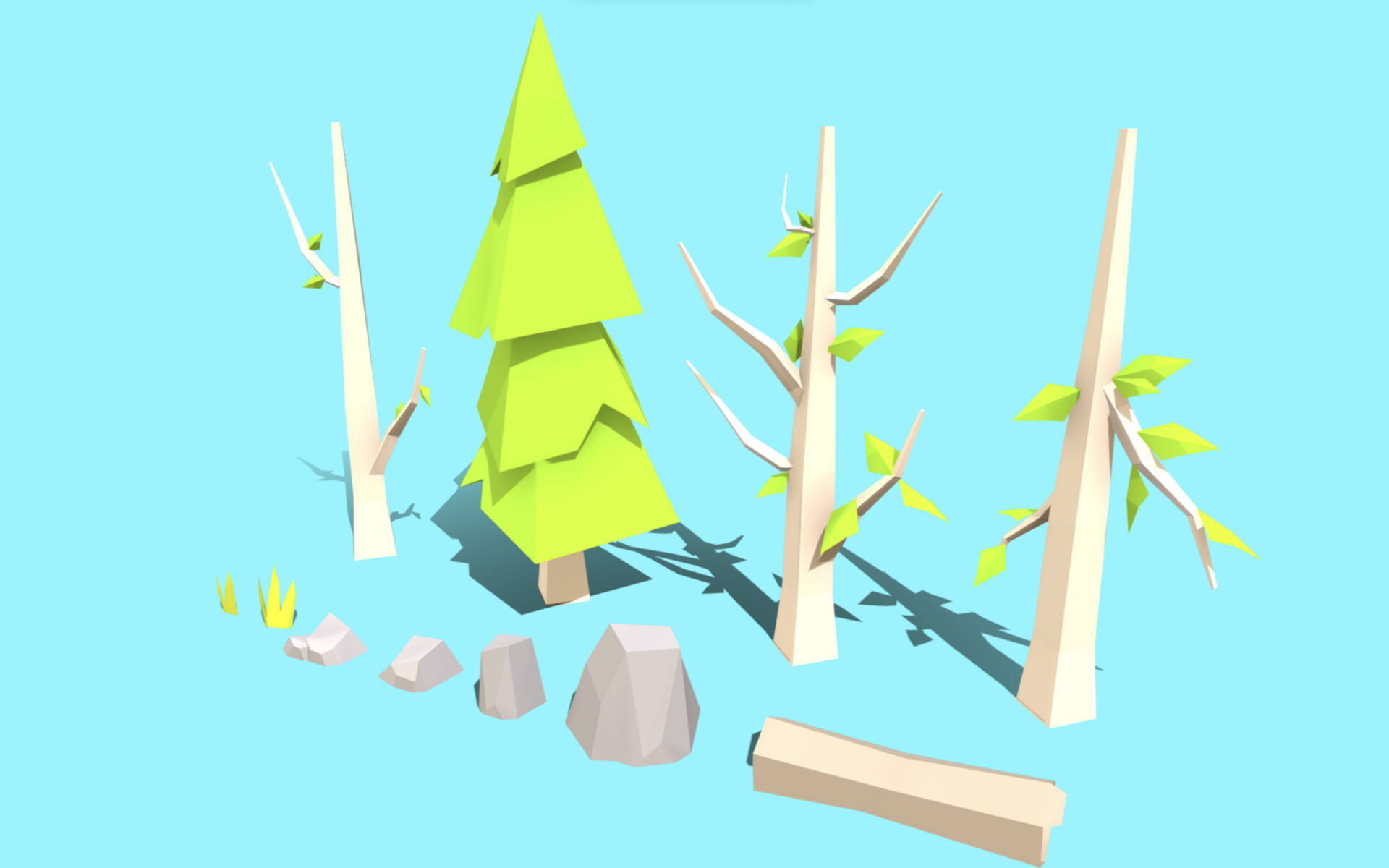 Karthik Naidu - Asset pack - Low poly 3D forest environment for games