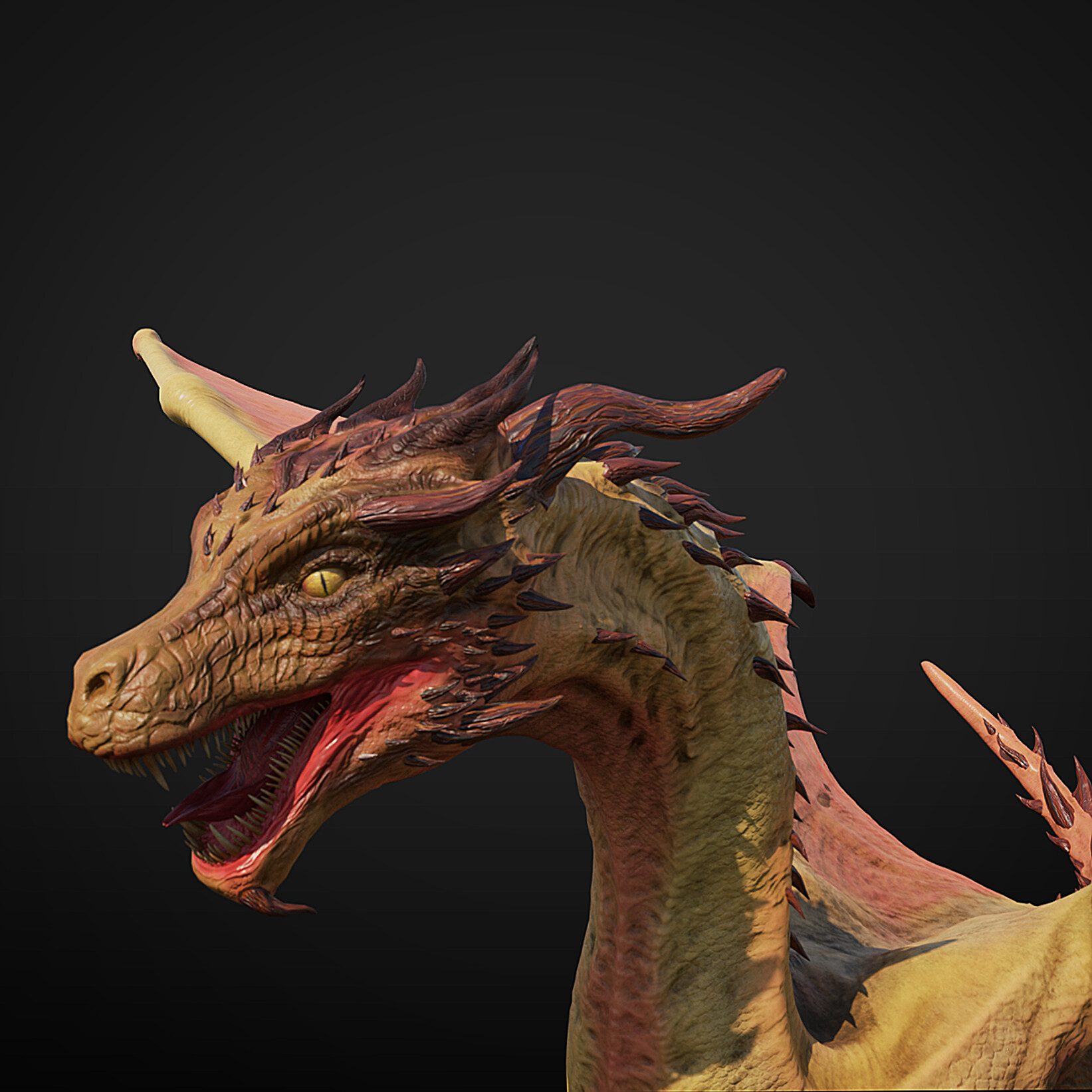 ArtStation - dragon lightning test texturing