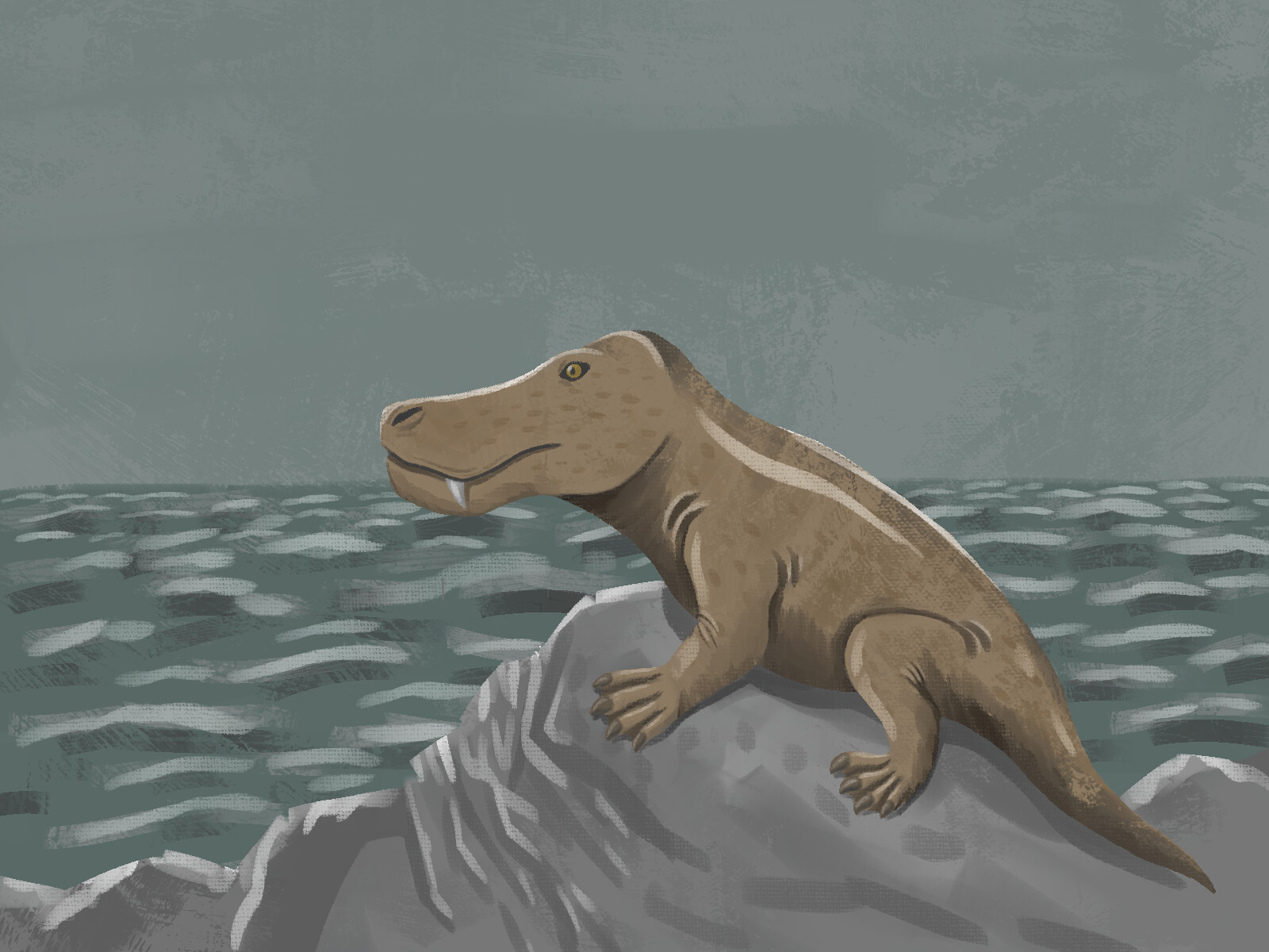 ArtStation - Speculative early marine therapsid