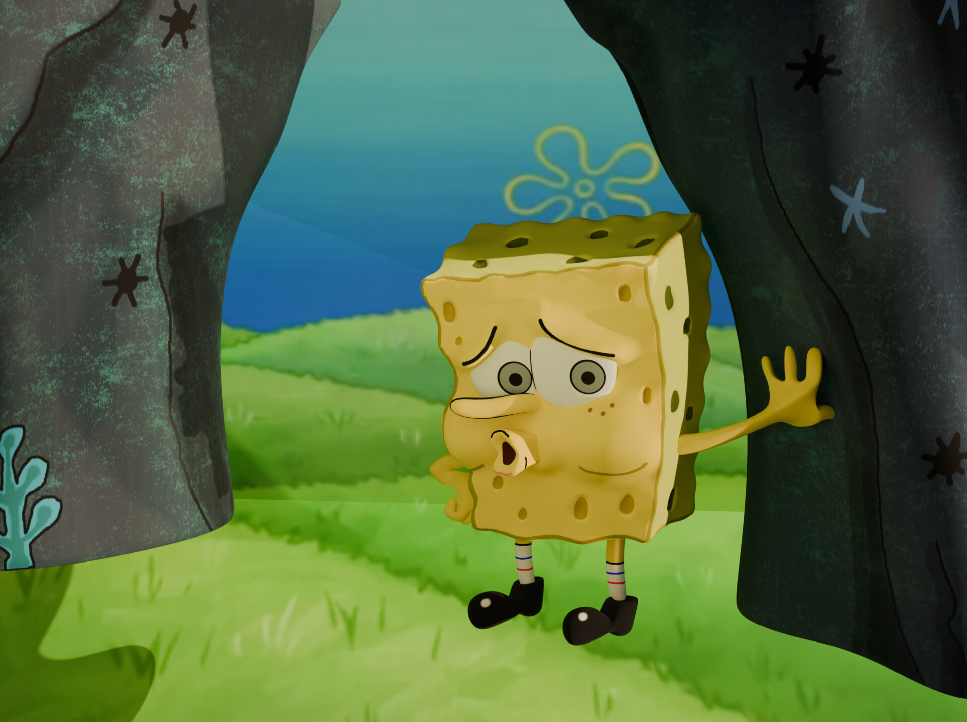 ArtStation - 3D Tired Spongebob