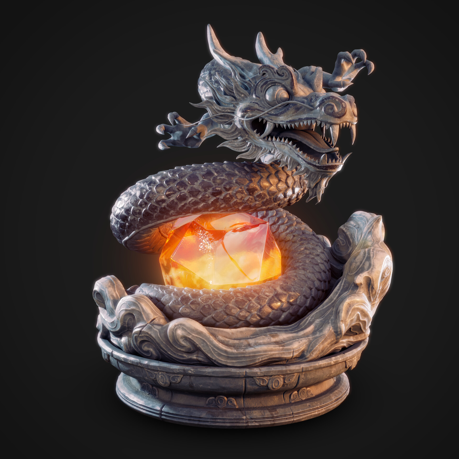 ArtStation - Dragon Statue