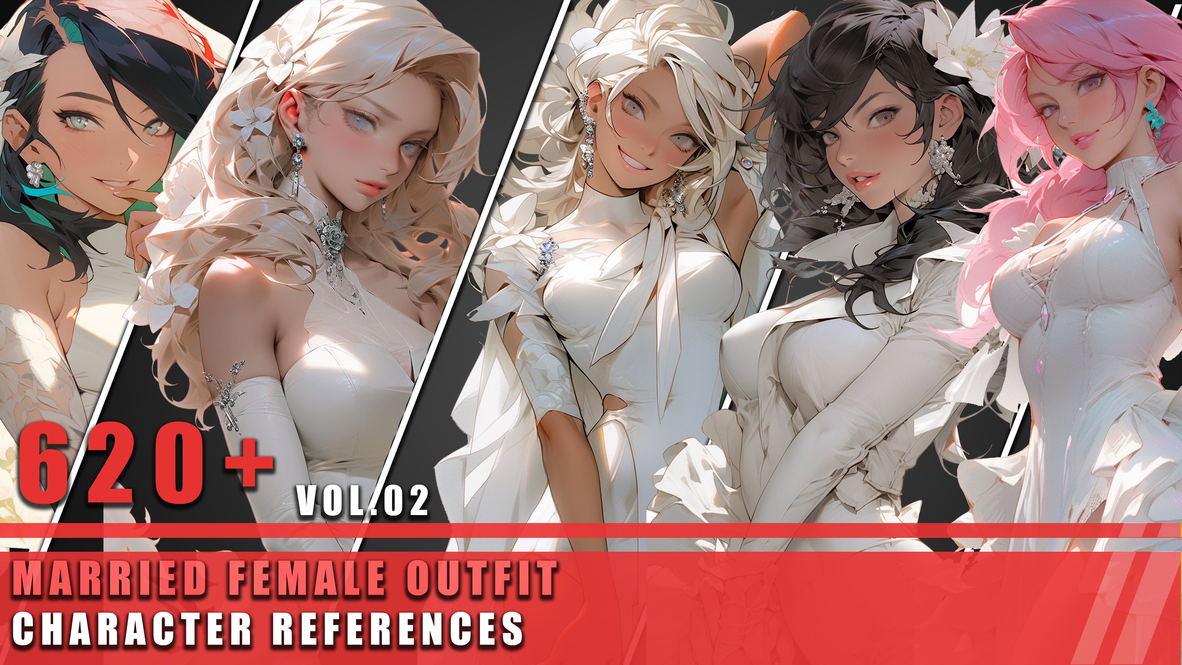 WaterLaw's Studio - 620+ Married Female Outfit - Character References Vol.02