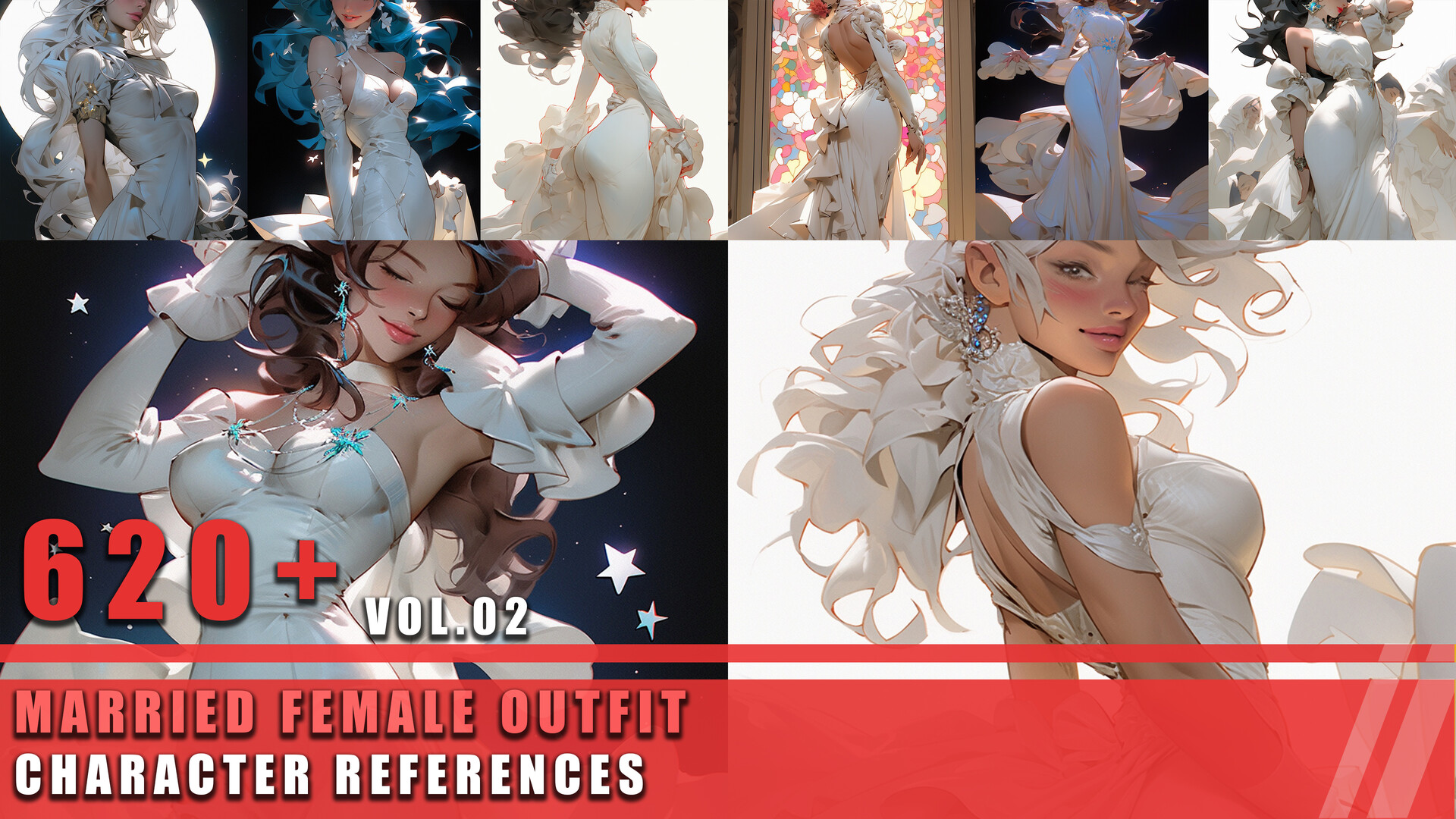 WaterLaw's Studio - 620+ Married Female Outfit - Character References Vol.02