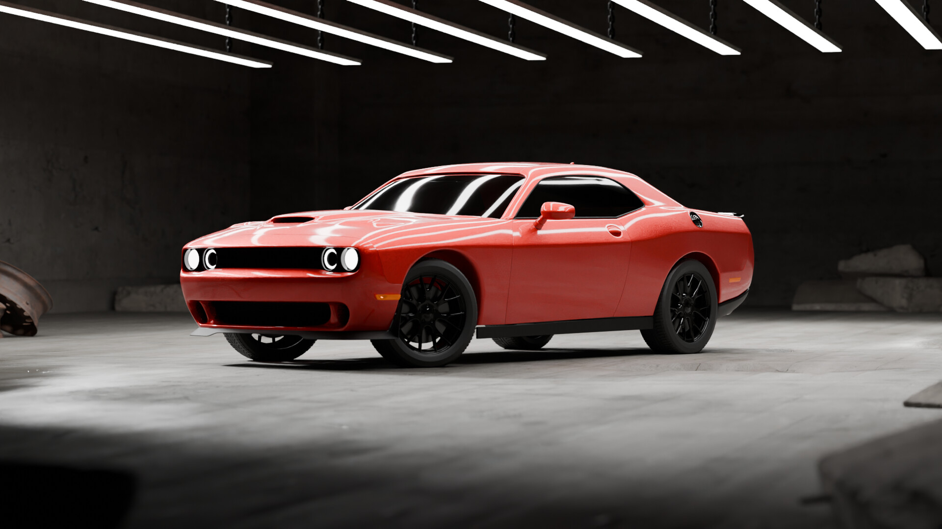 ArtStation - Dodge Challenger Srt Hellcat 2015 (First Car Model)