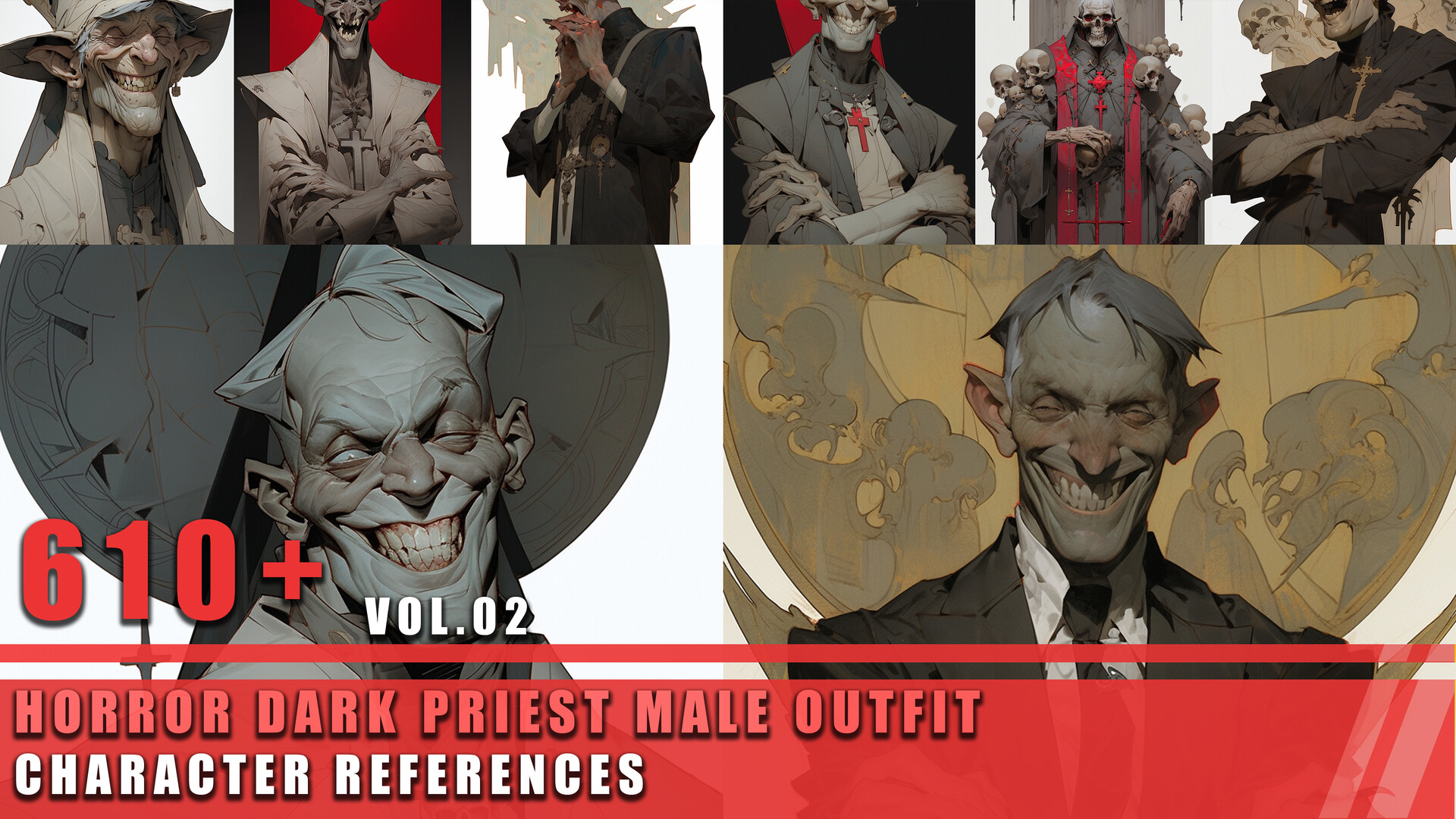 WaterLaw's Studio - 610+ Horror Dark Priest Male Outfit - Character ...