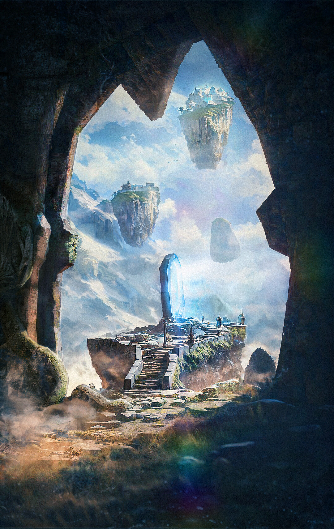 ArtStation - Сoncept art of a game location and a character.