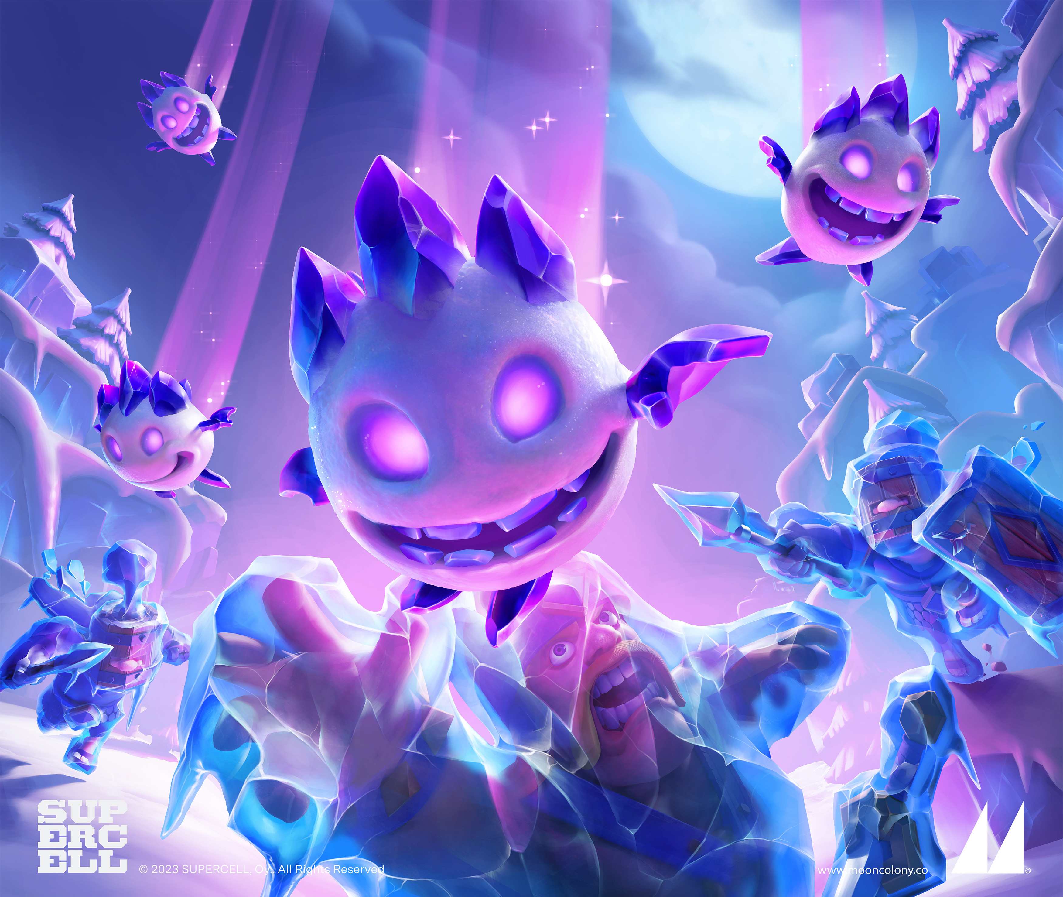 Mooncolony - Clash Royale Key Art | Ice Spirits