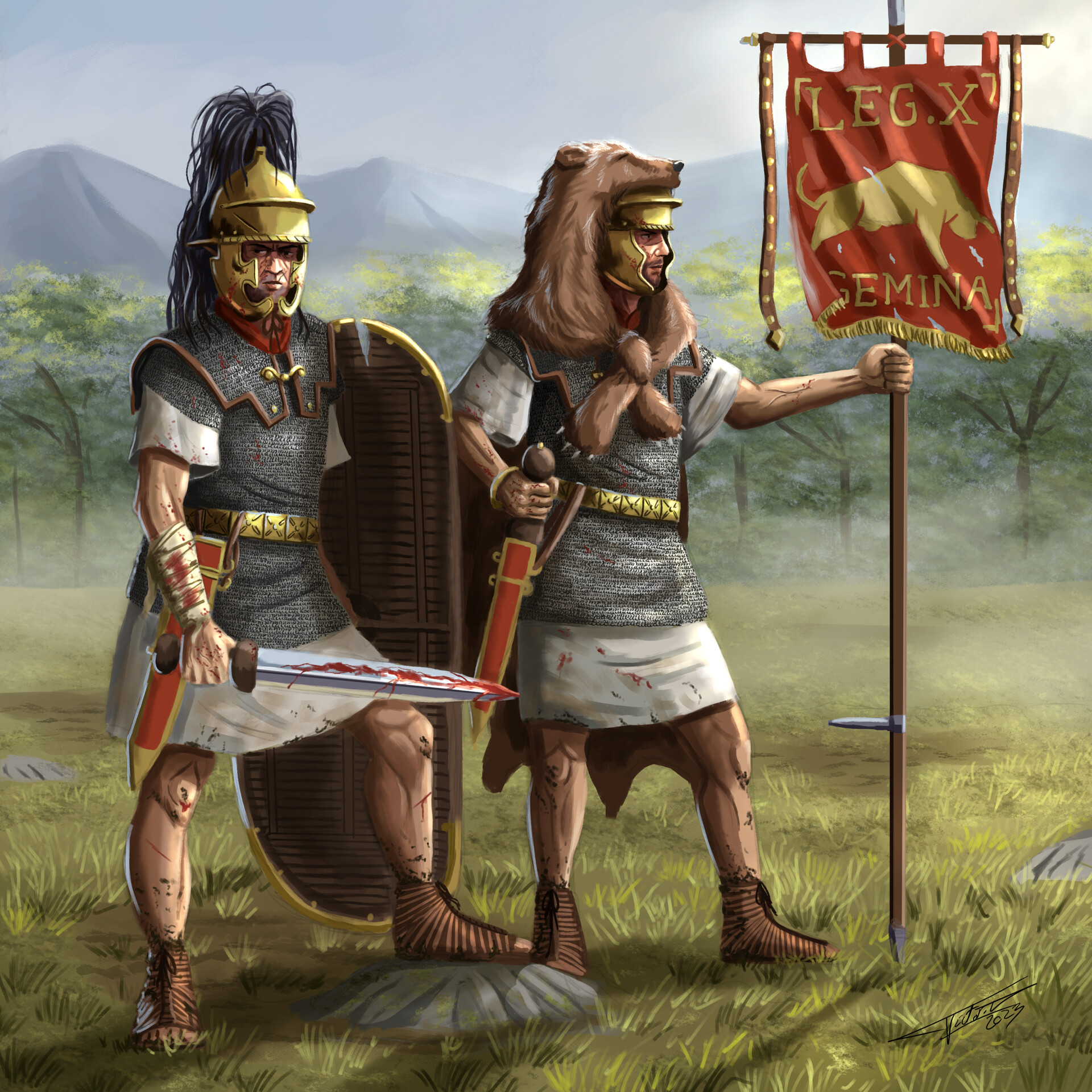 ArtStation - Legio X Gemina´s Roman legionaries during the Gallic War ...