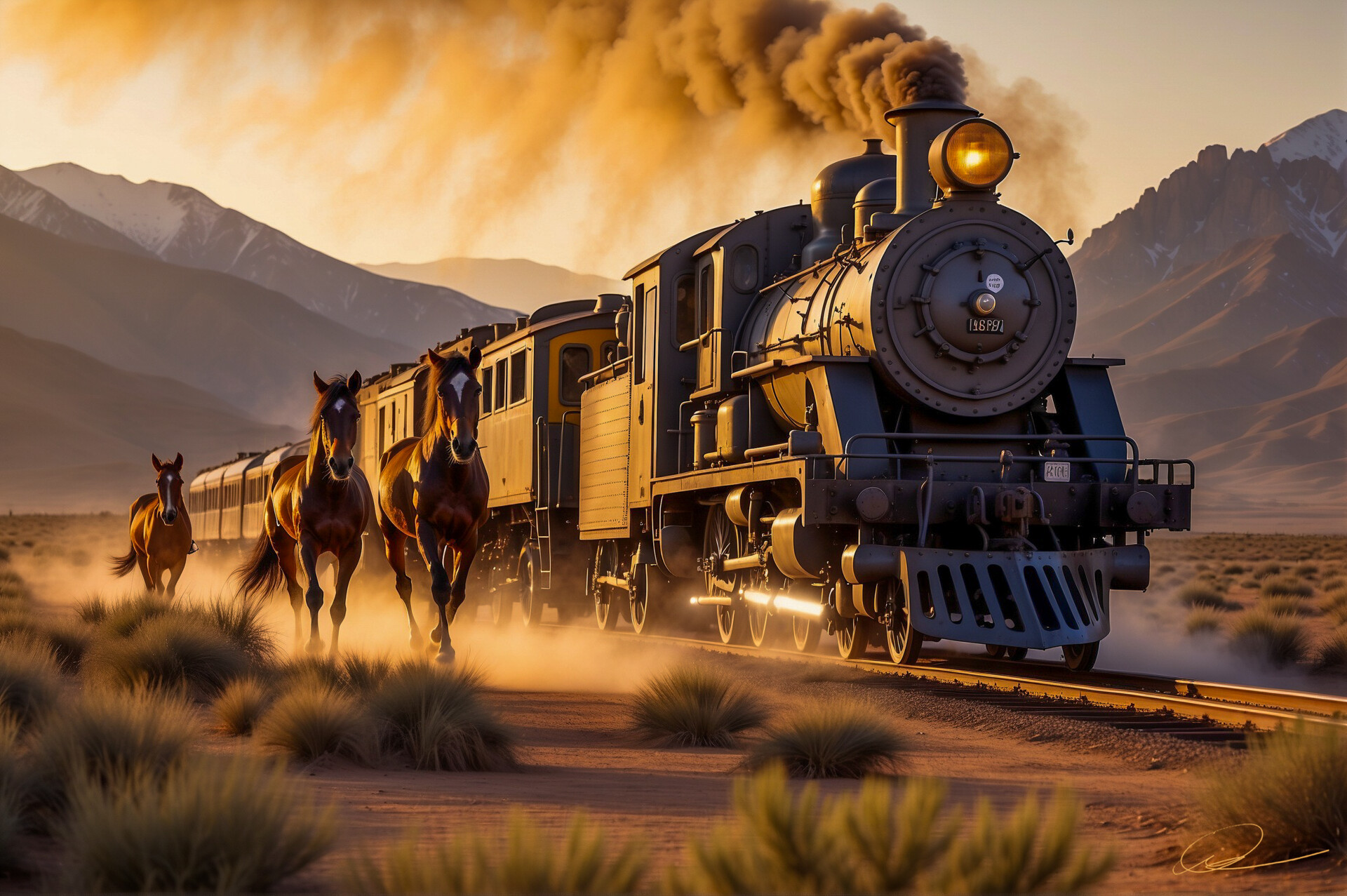 ArtStation - steam train