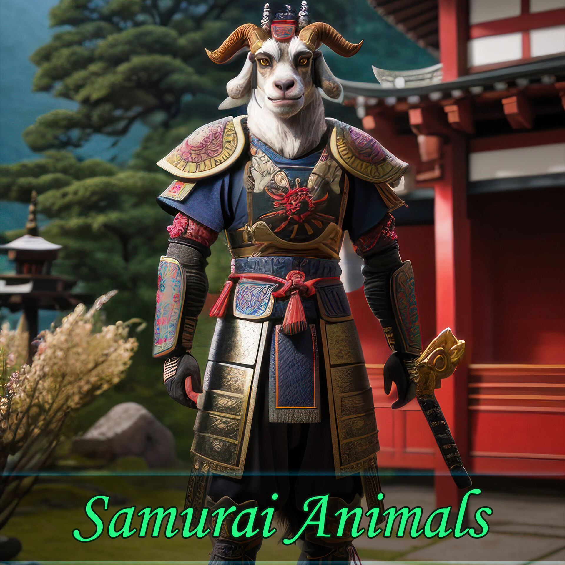 ArtStation - +230 Samurai Animals Reference Pack _ 4k _ V24