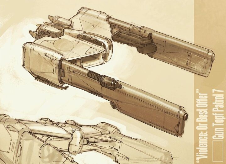 RAFE Dominguez E - Gunslinger ship - Gun Topf Patrol 7 - 3D model based ...