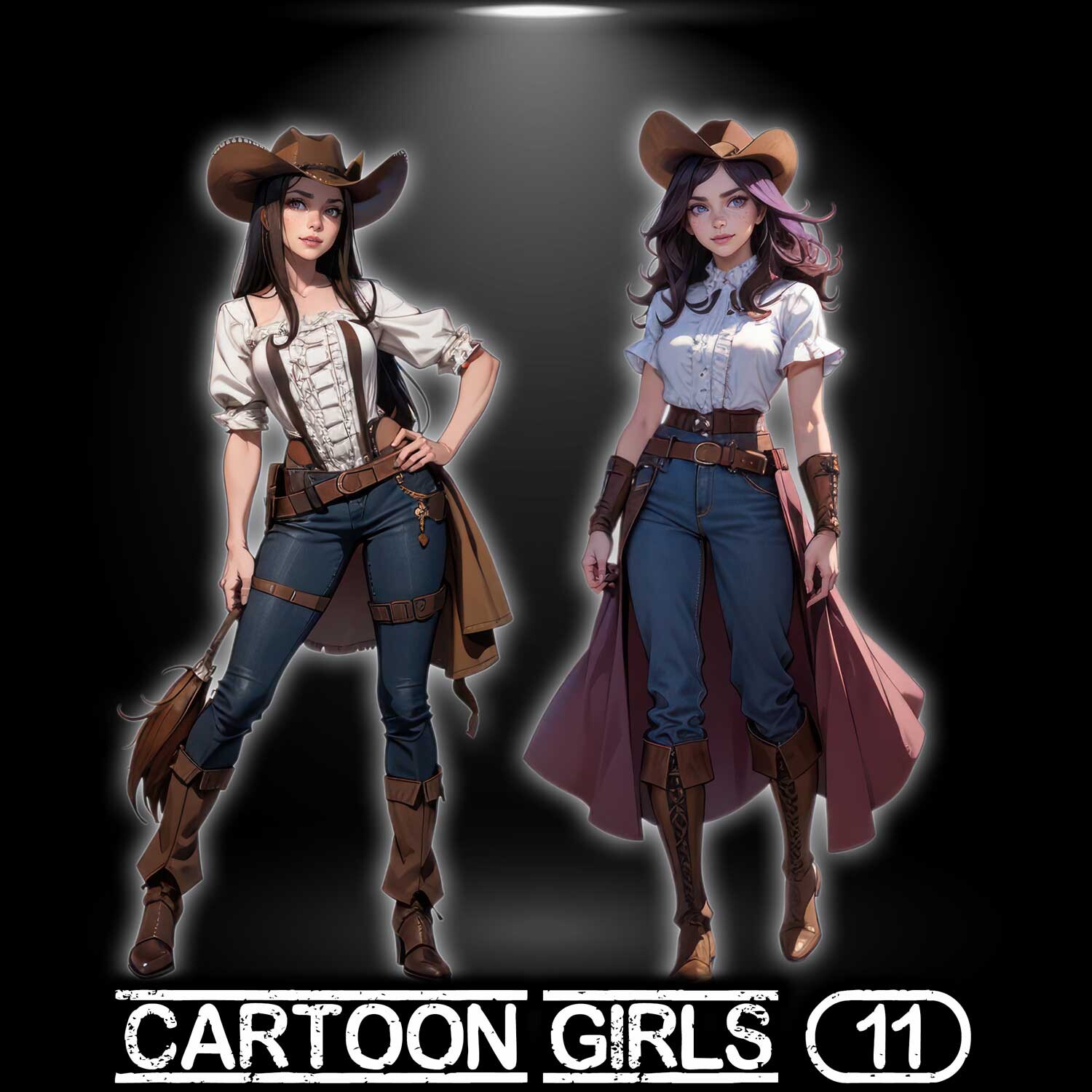 ArtStation - 520+ Cartoon Girls (Elegant Cowgirl) Images Reference Pack ...
