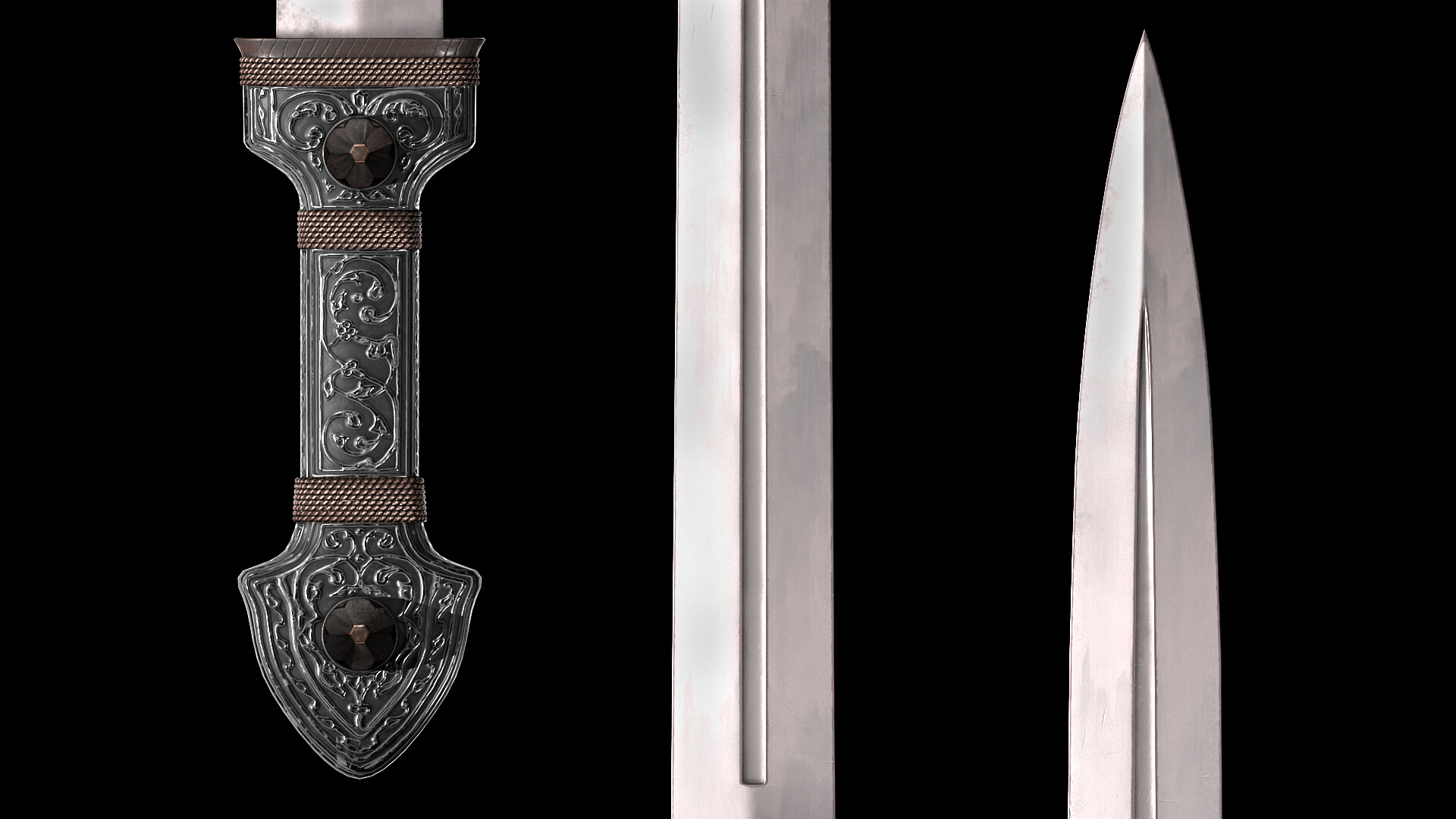 Saed-Muhammad Muslimov - Chechen dagger (game asset)