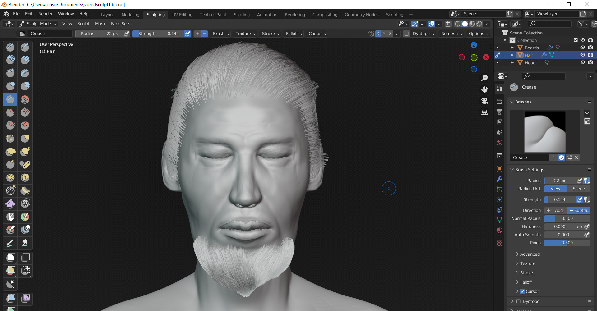 ArtStation - Another male head sculpt. Warrior male