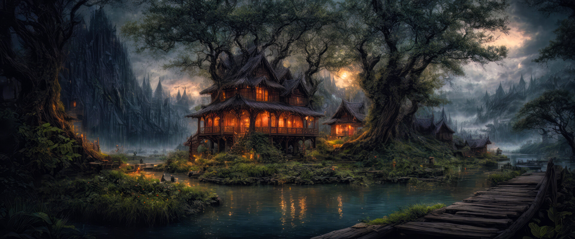 ArtStation - Mysterious Tree Village
