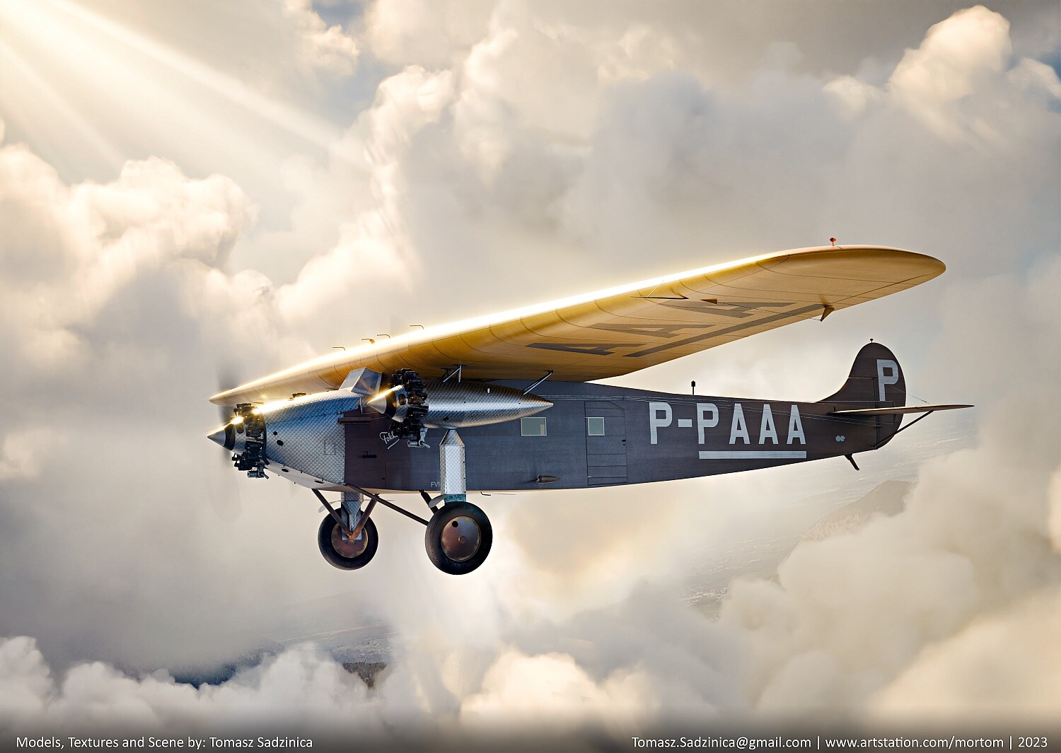 ArtStation - Fokker F-VIIb/3m P-PAAA