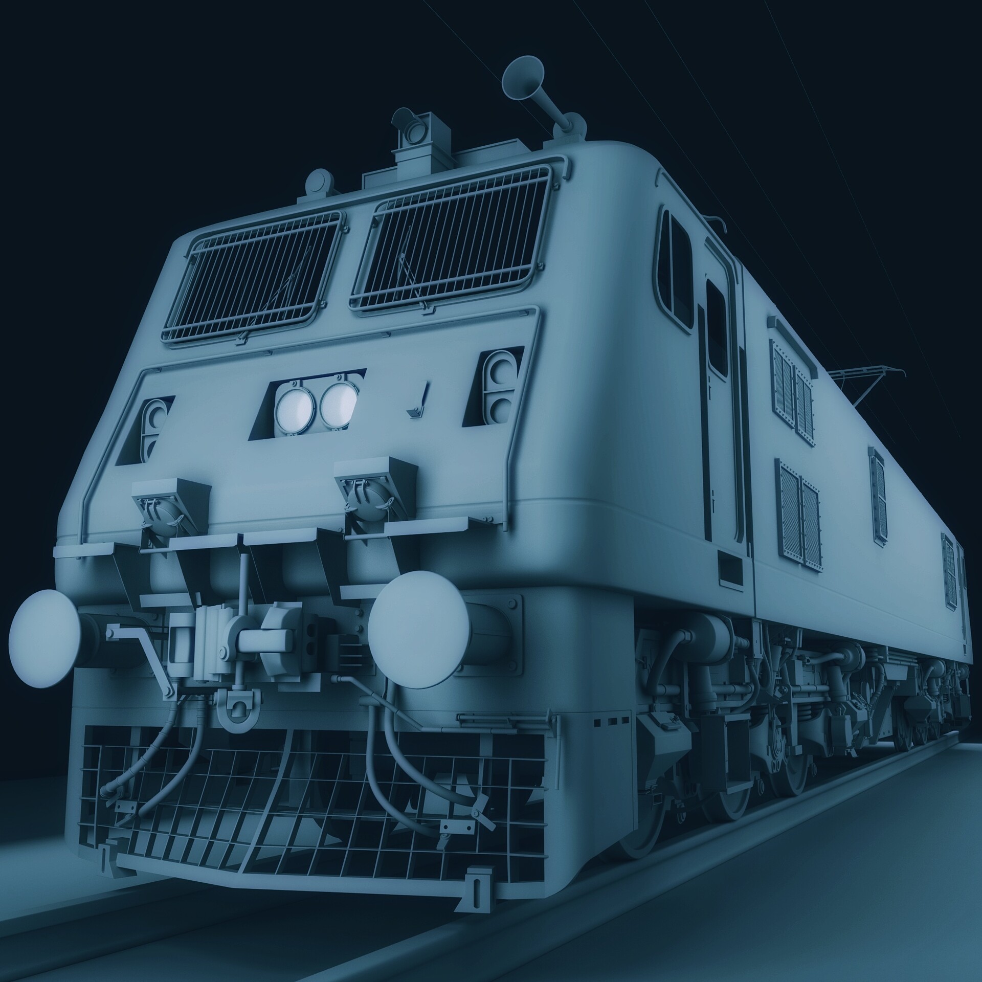 ArtStation - WAP-7 locomotive of Indian Railways