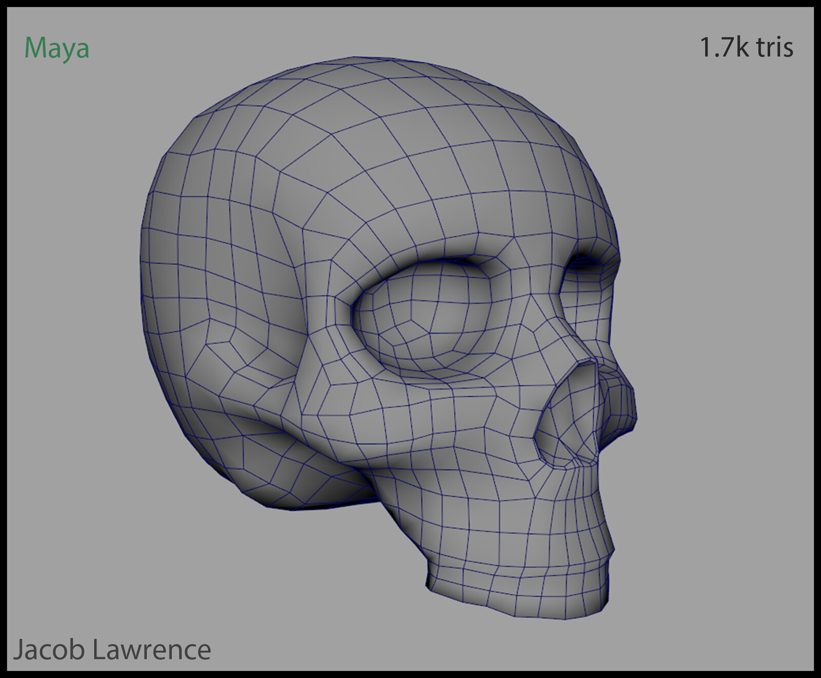 Jacob Lawrence - Skull sculpt, model and texture