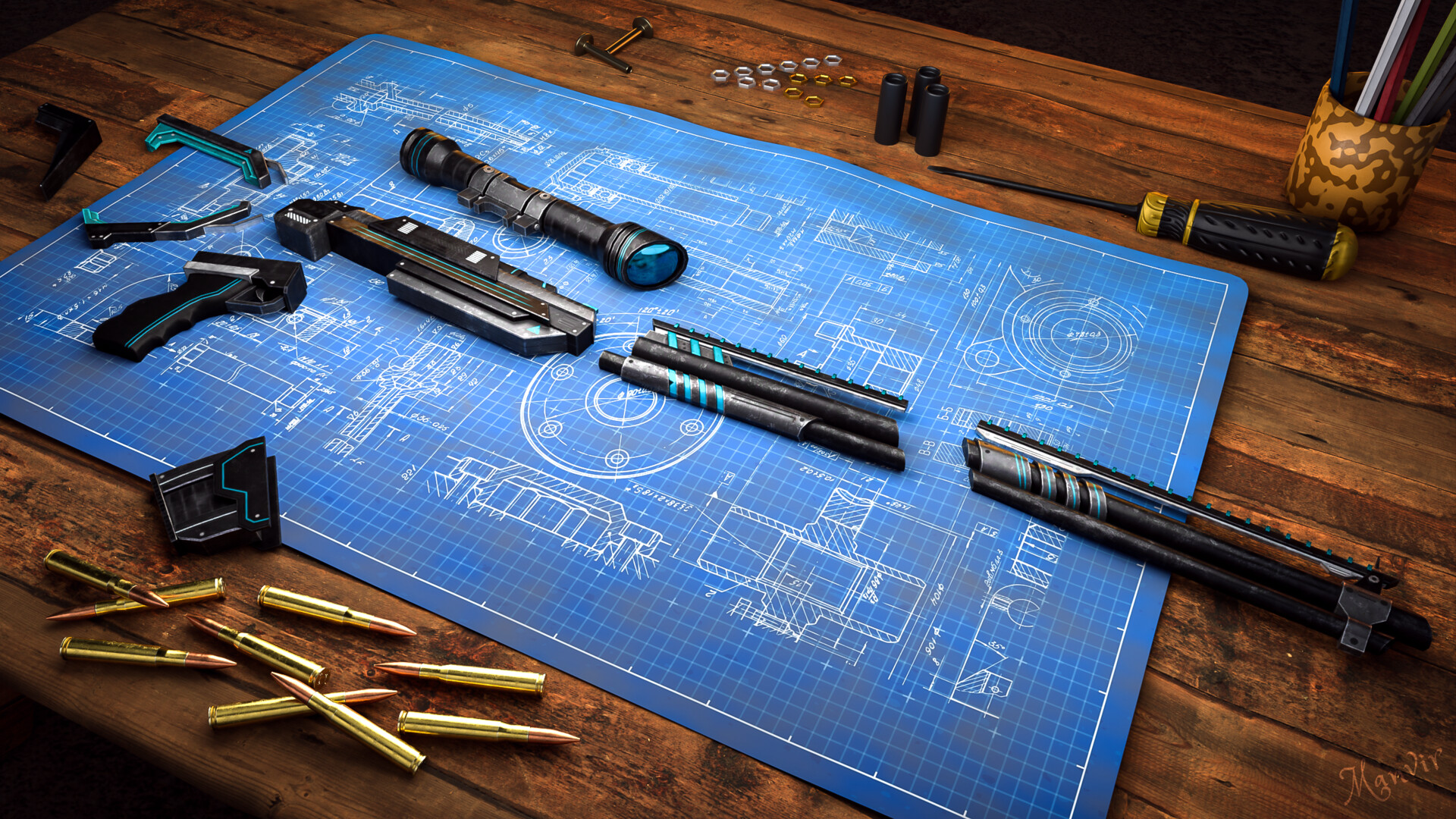 ArtStation - "Base Battles" Buid a Sniper Thumbnail