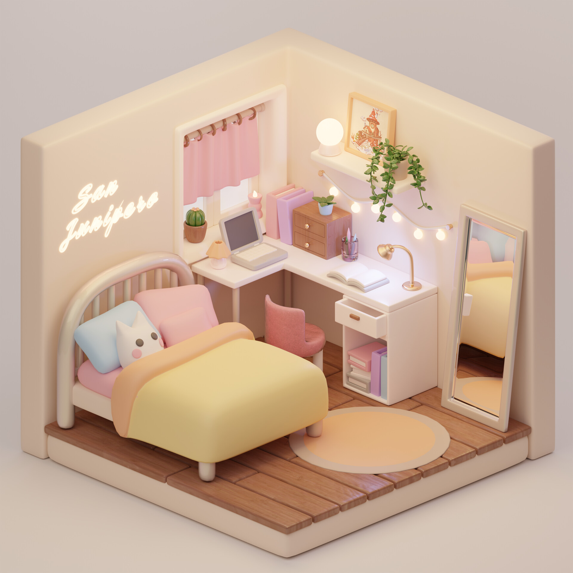 ArtStation - Cute bedroom