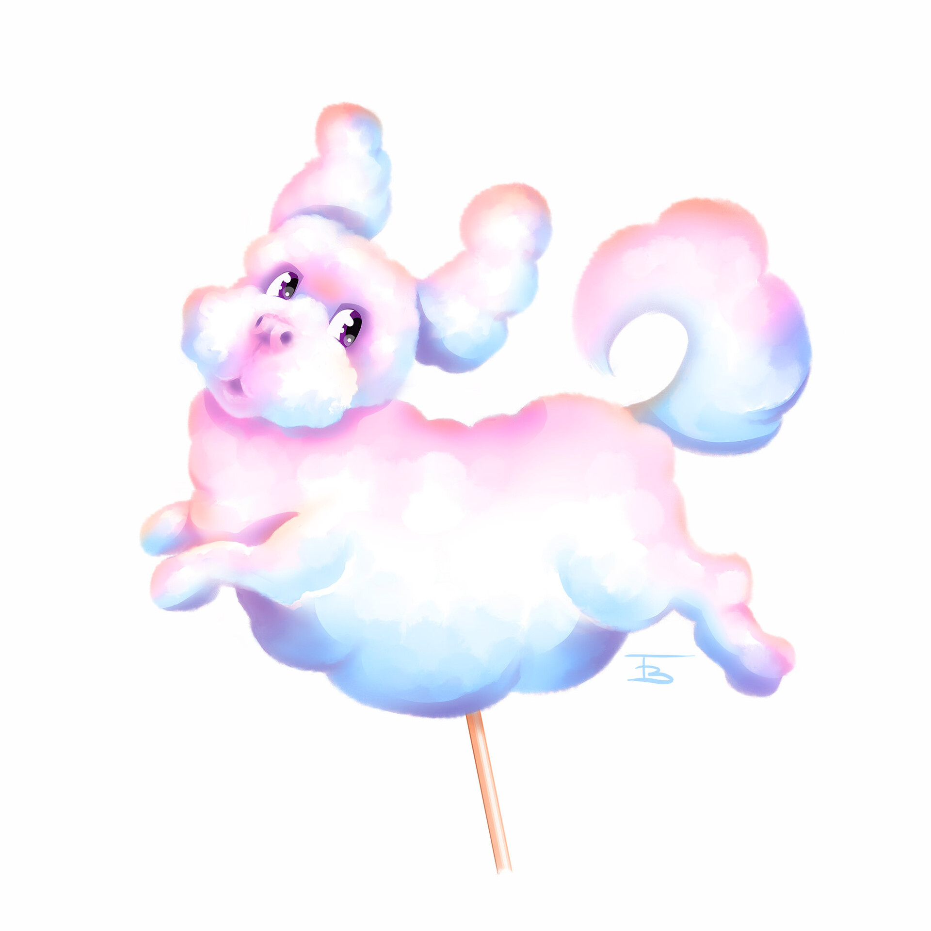 ArtStation - Cotton Candy Doggo
