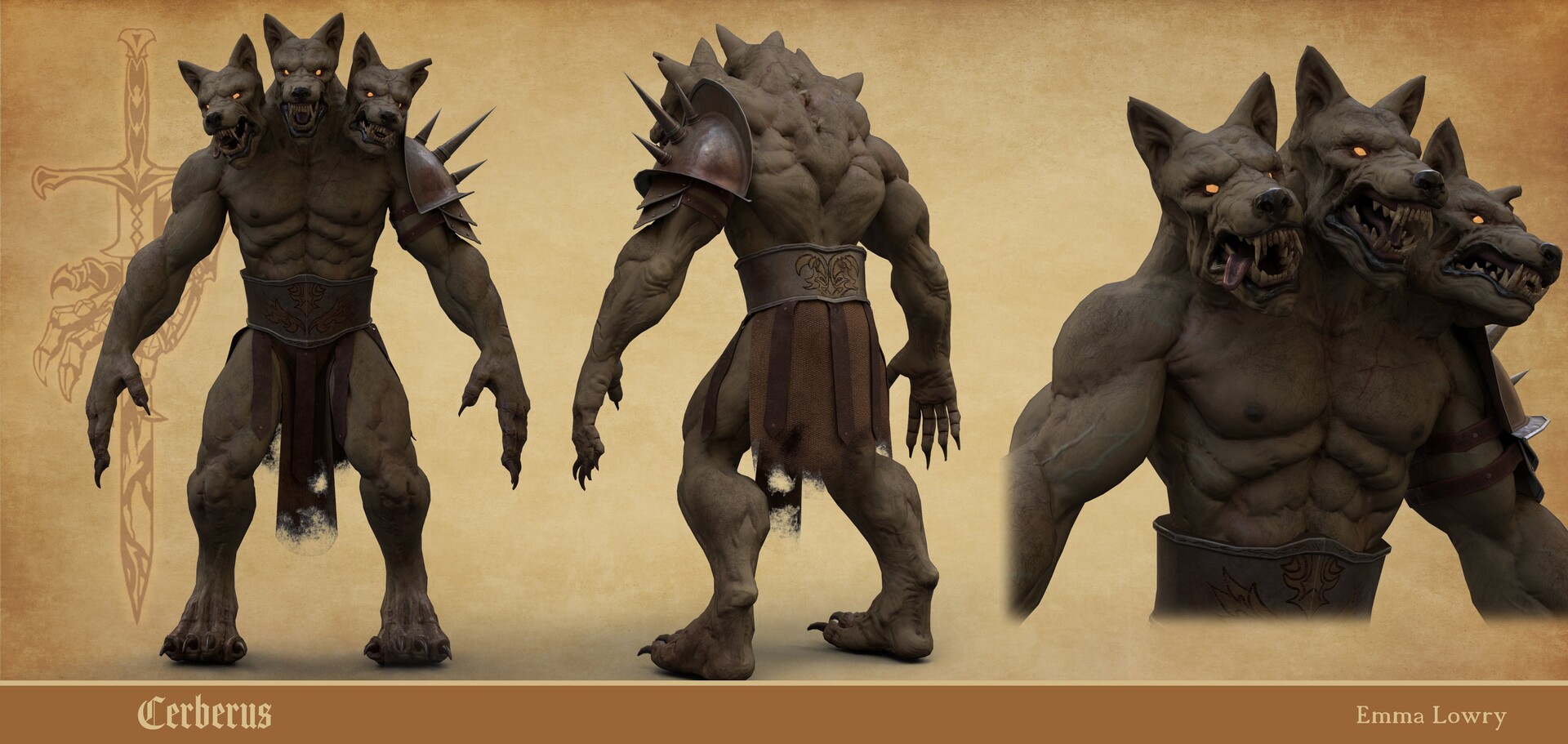 ArtStation - Cerberus Beast - 7Swordsman