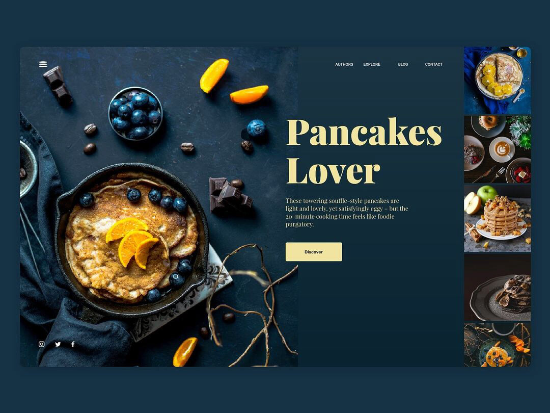 ArtStation - Pancakes website | Design