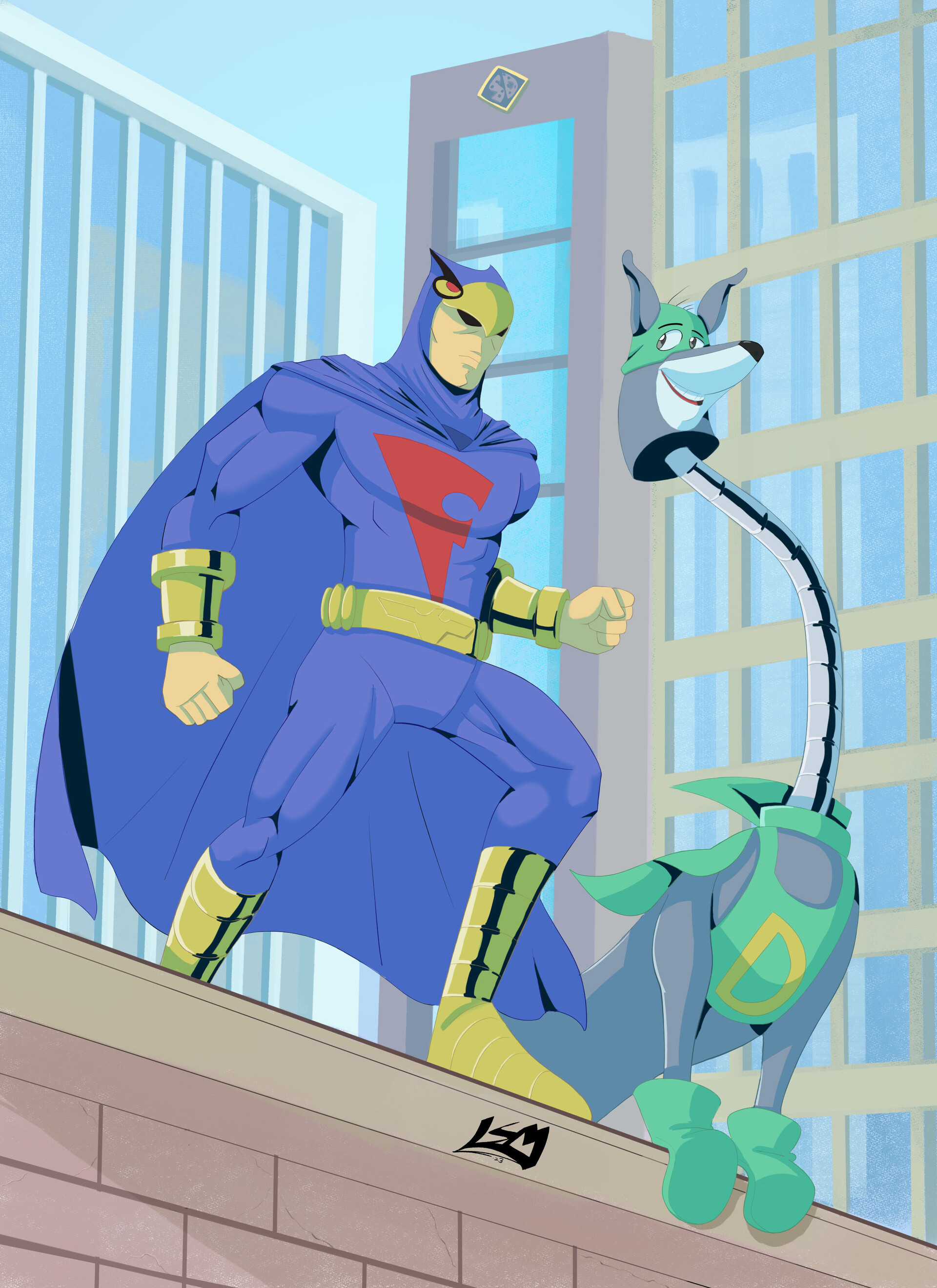 ArtStation - Dynamic Duo! Blue Falcon and Dynomutt!