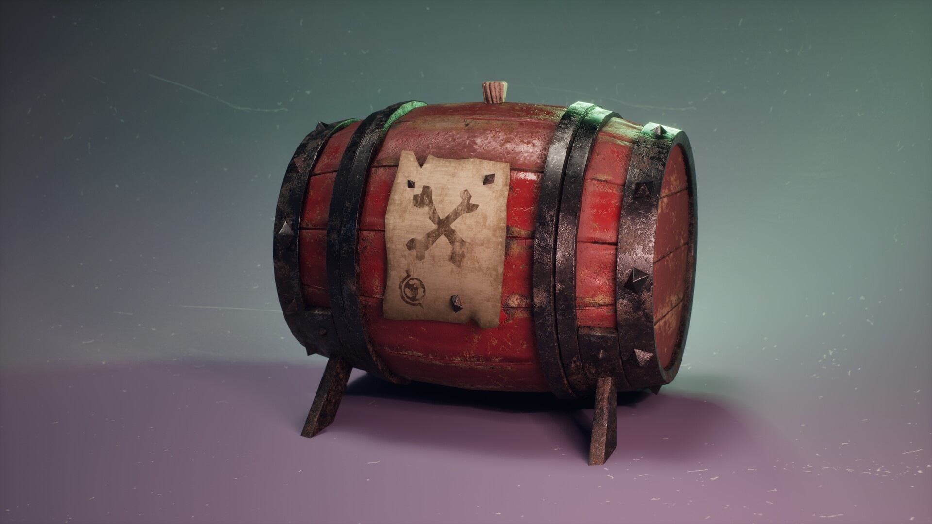 ArtStation - Realistic Gunpowder Barrel