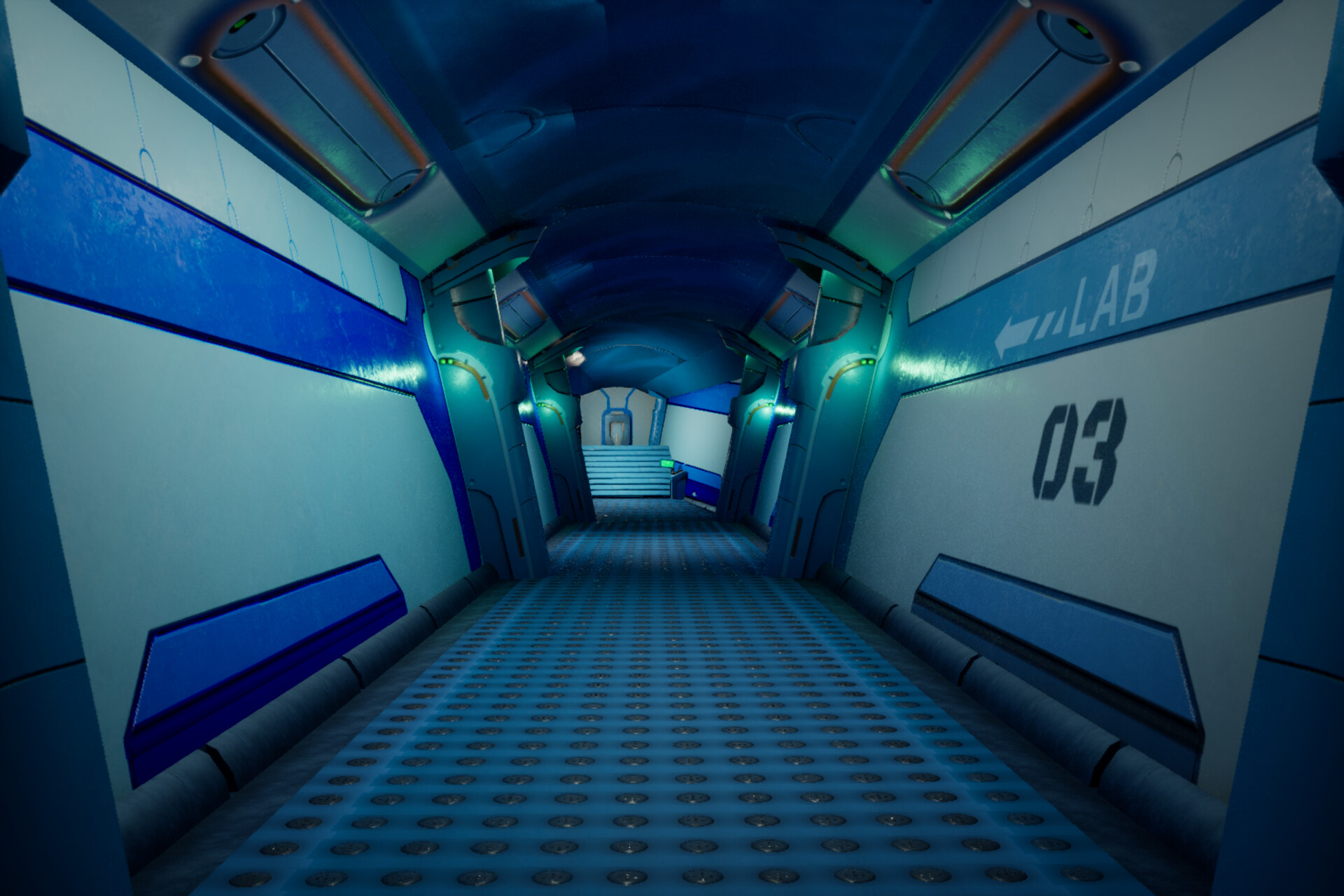 ArtStation - Supervillain Lair Hallway